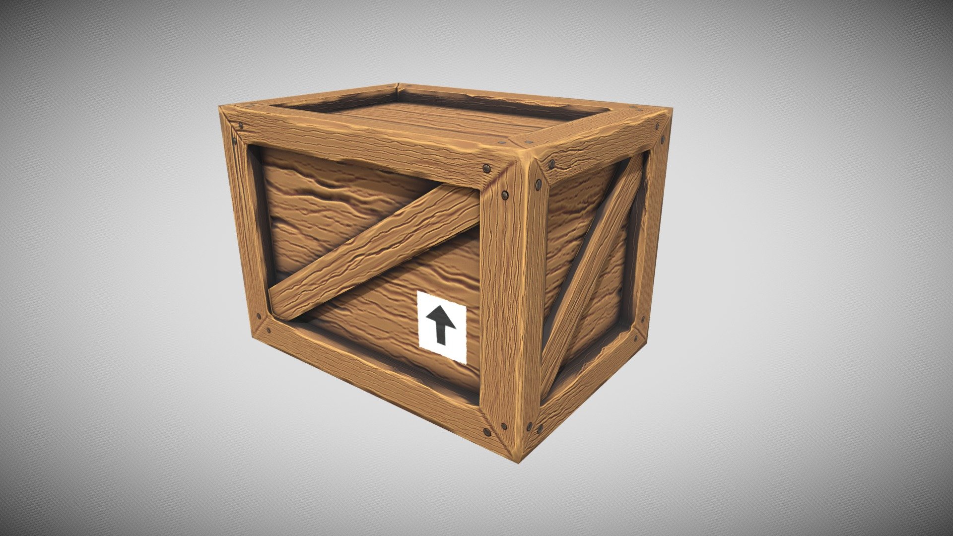 Crate - Low poly count. Stylized Textures - Download Free 3D model by ...