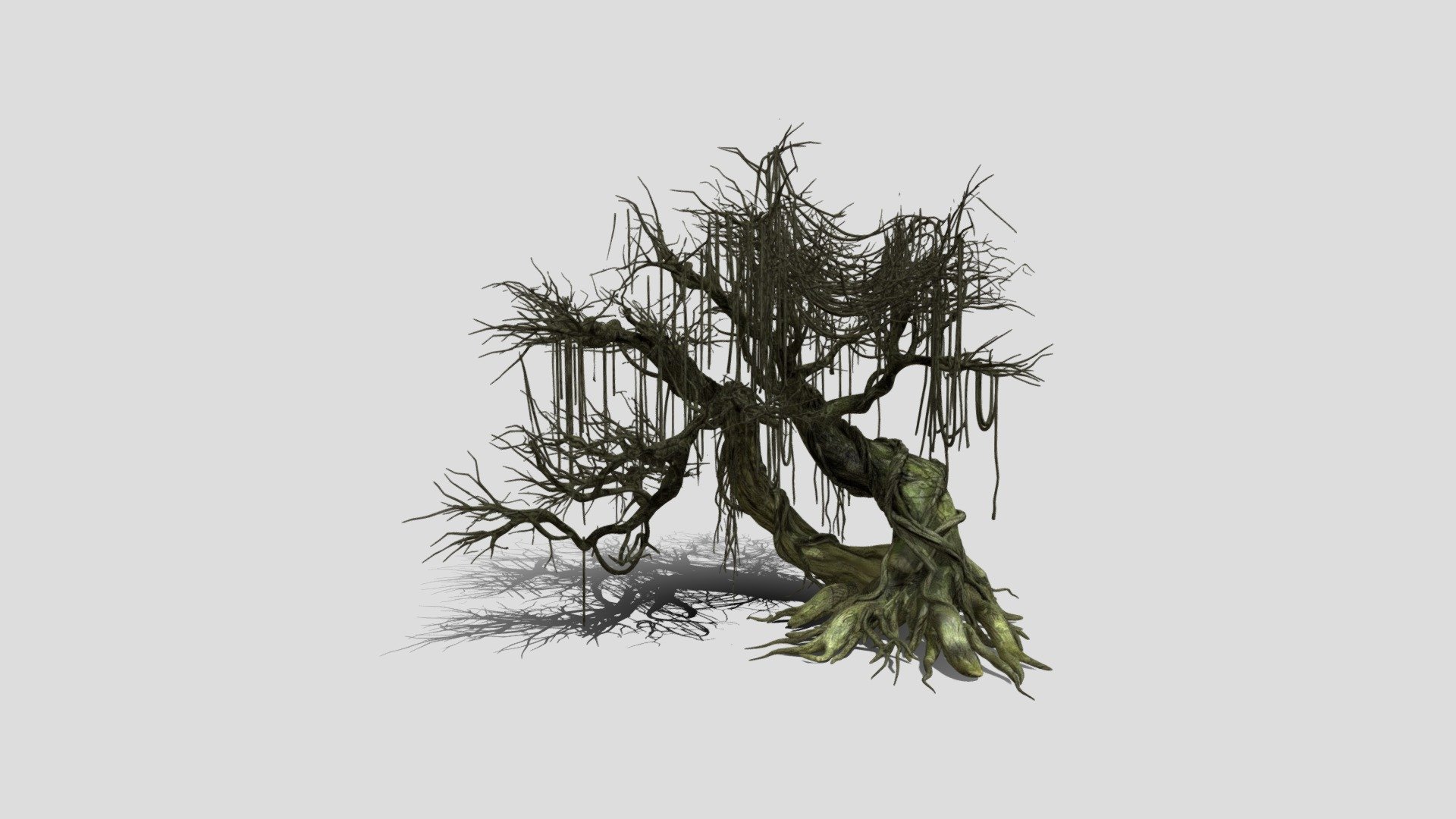 Old Tree With Vine 3d model free - Download Free 3D model by ...