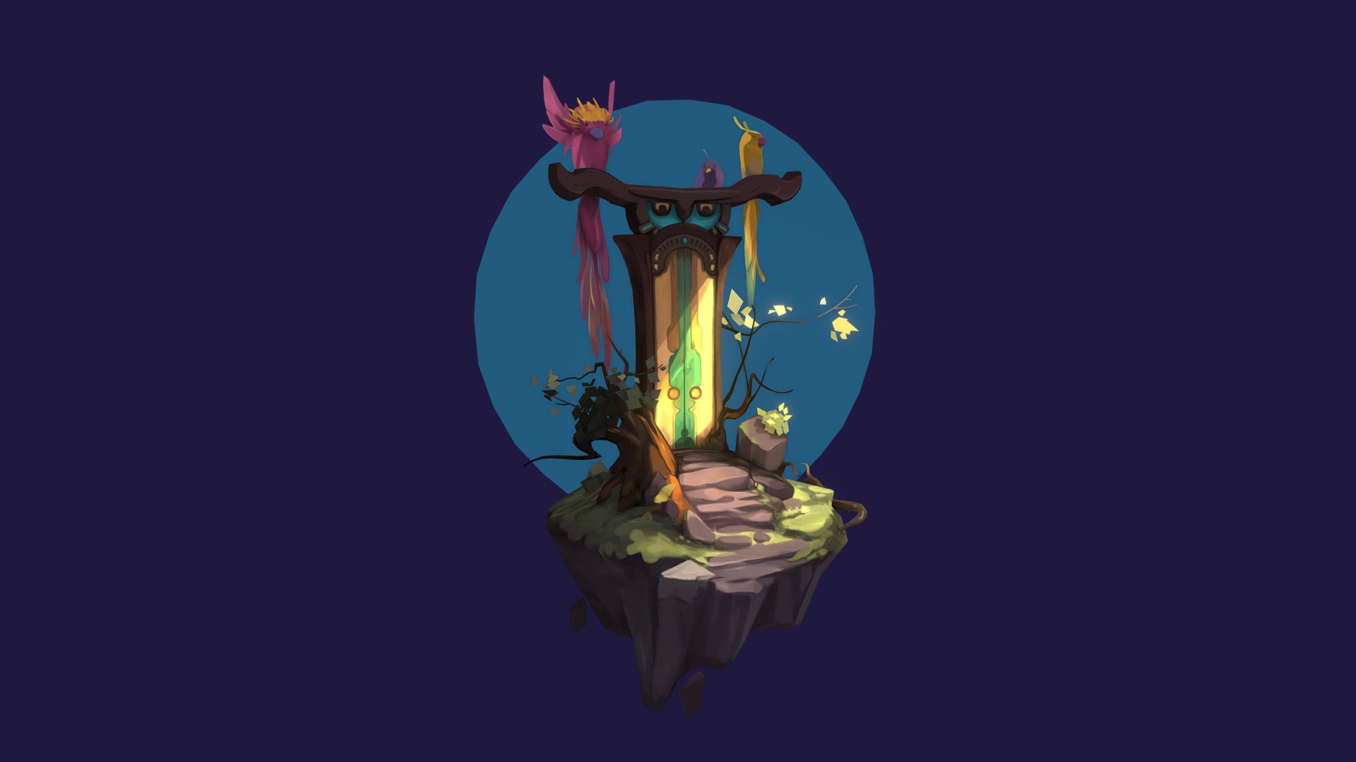 Owl Shrine - 3D model by hanajones [7d893eb] - Sketchfab