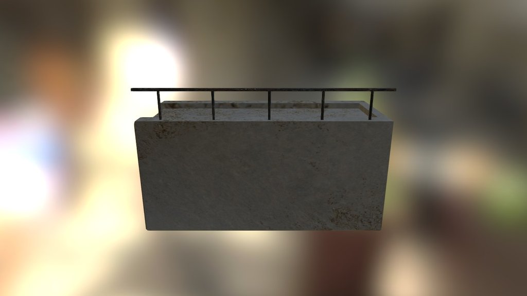 Block with railing - 3D model by smileback [7d8be7a] - Sketchfab