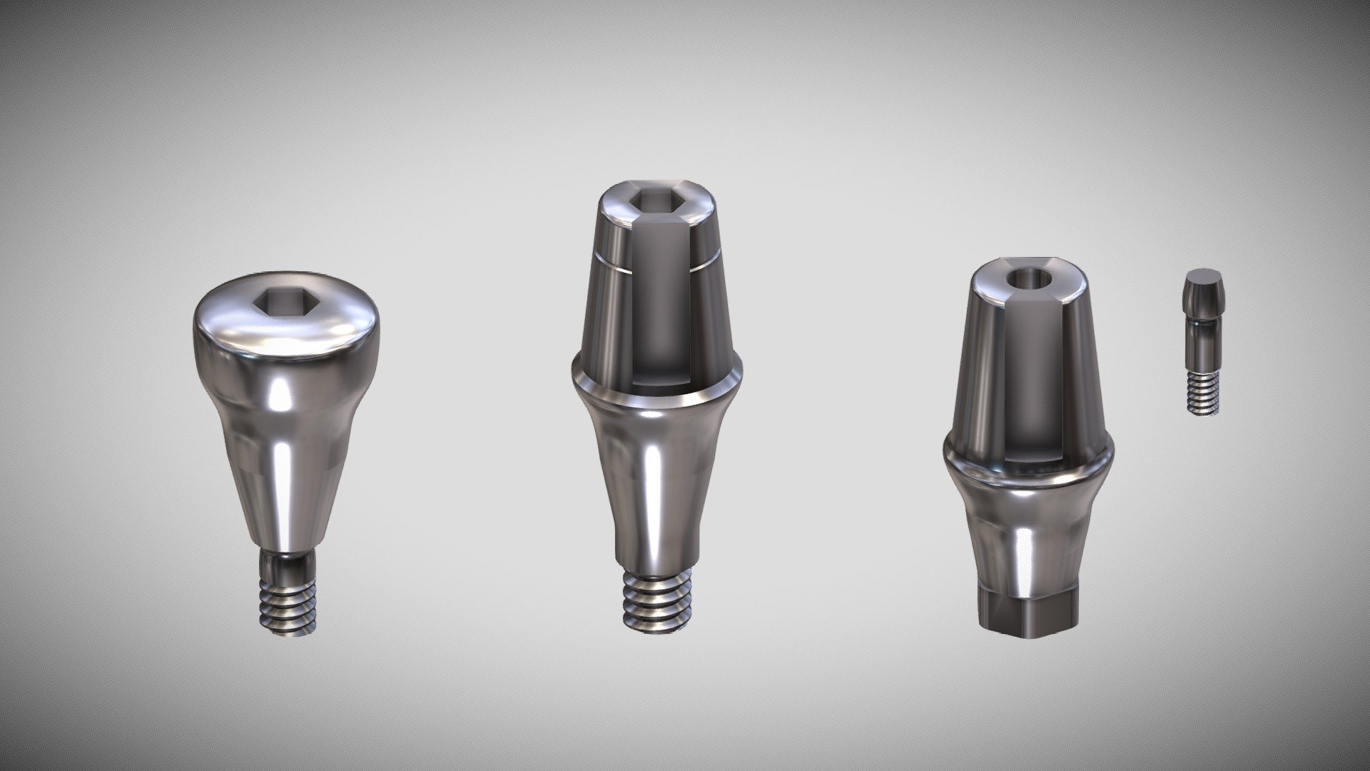 Implant Abutments (Rigid vs Transfer) - 3D model by Muhammad Nabeel ...
