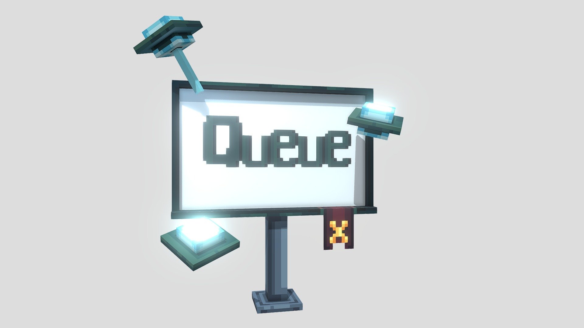 Billboard - 3D model by Queue (@blockbenchqueue) [7d91b0e] - Sketchfab