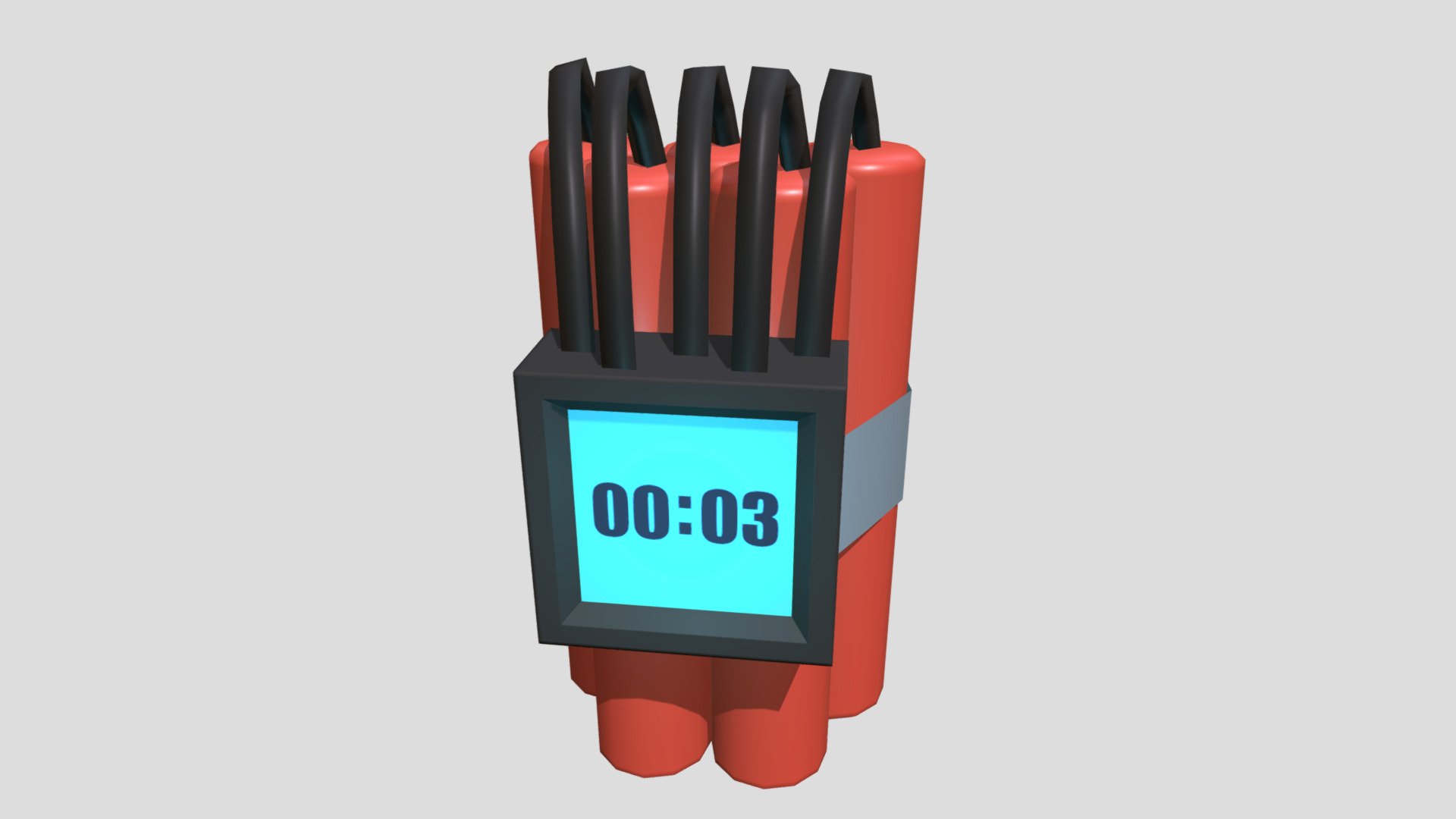 TNT Dynamite Digital display timer Stylized Game - Download Free 3D ...