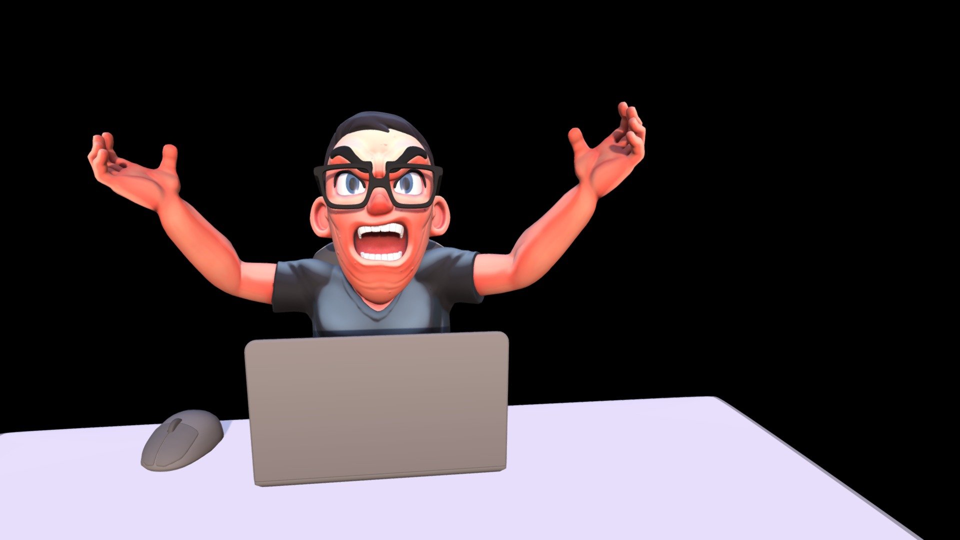 Nerd Rage - 3D model by Victor Estivador (@VictorEstivador) [7d93867 ...