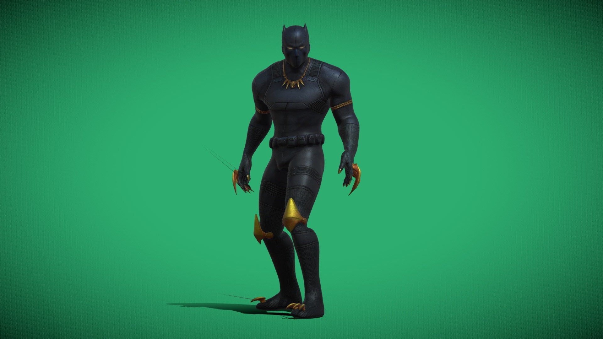 3D Black Panther backflip animation - 3D model by 3dpassion.net ...
