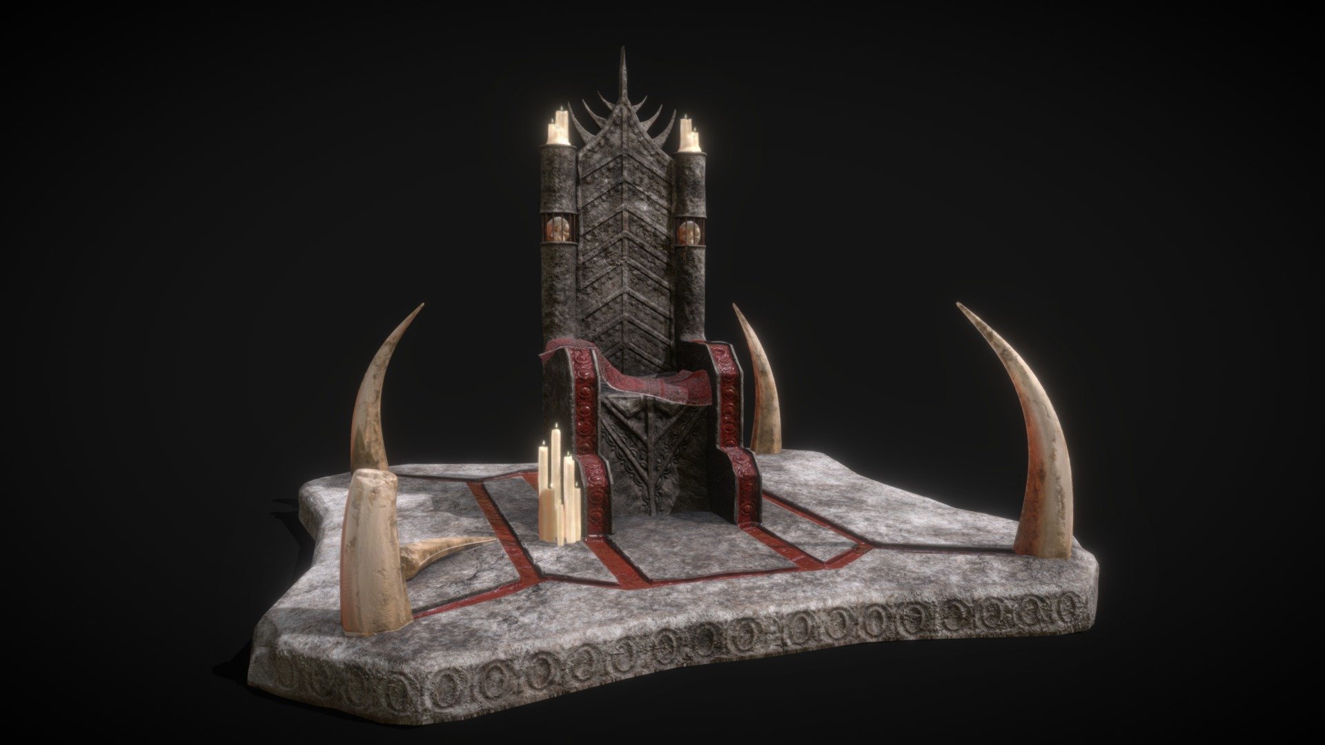 Dark Gothic Medieval Throne - Buy Royalty Free 3D model by Clockwork ...