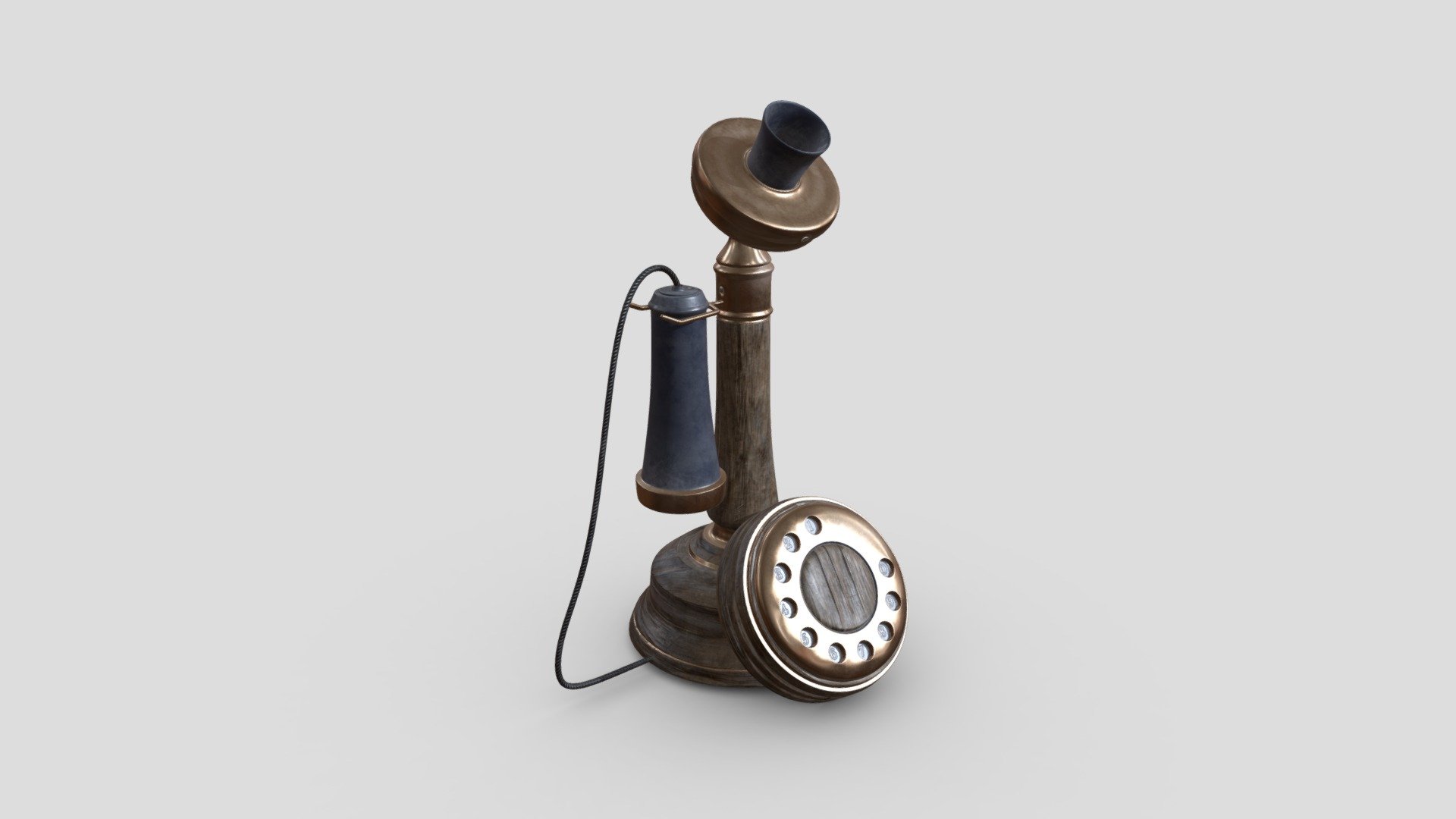 Retro Phone - 3D model by artistyaroslavna [7d94240] - Sketchfab