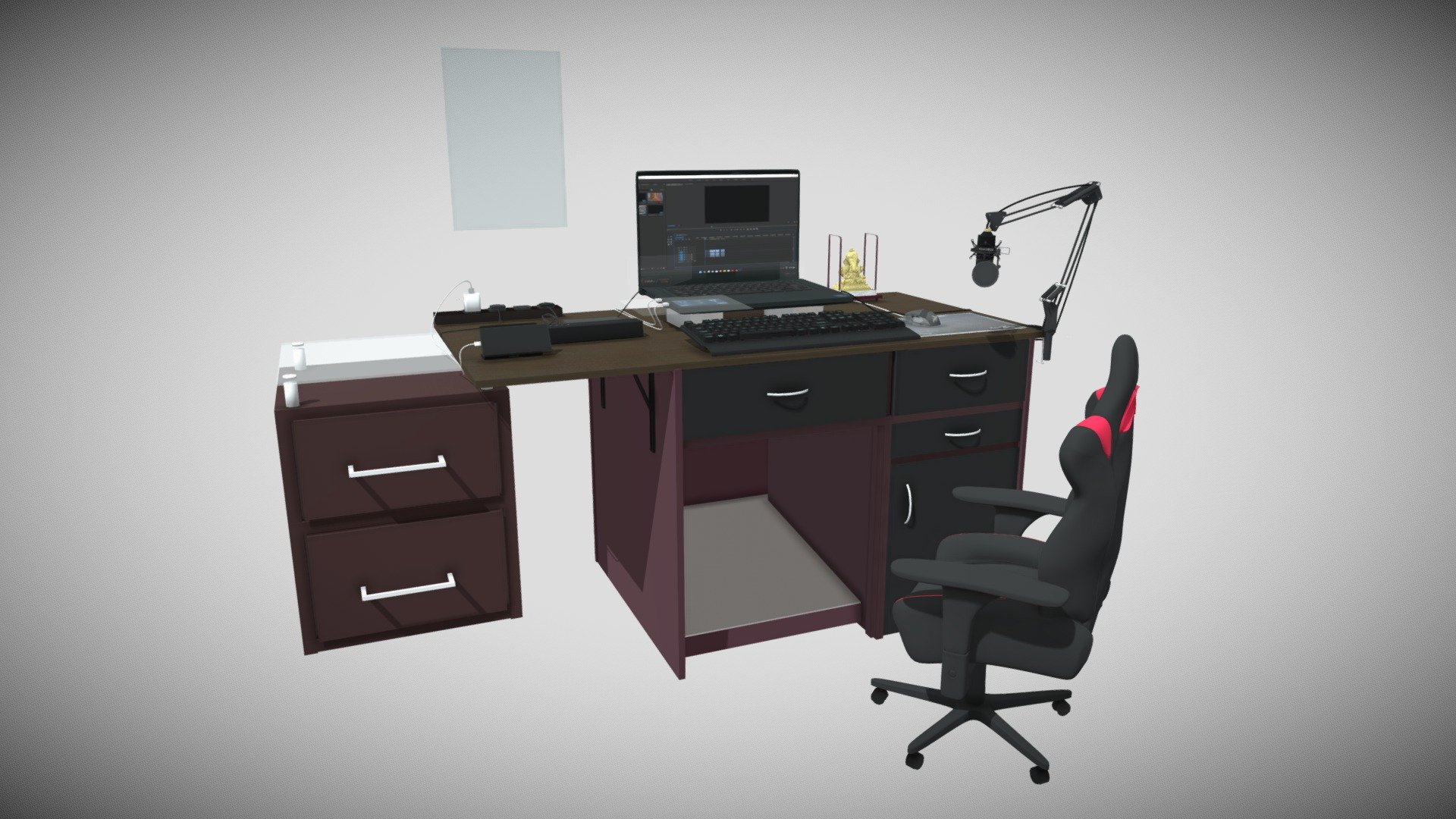 Low-End Laptop/Pc Setup 3D Model - Download Free 3D model by Cre8t!ve V ...