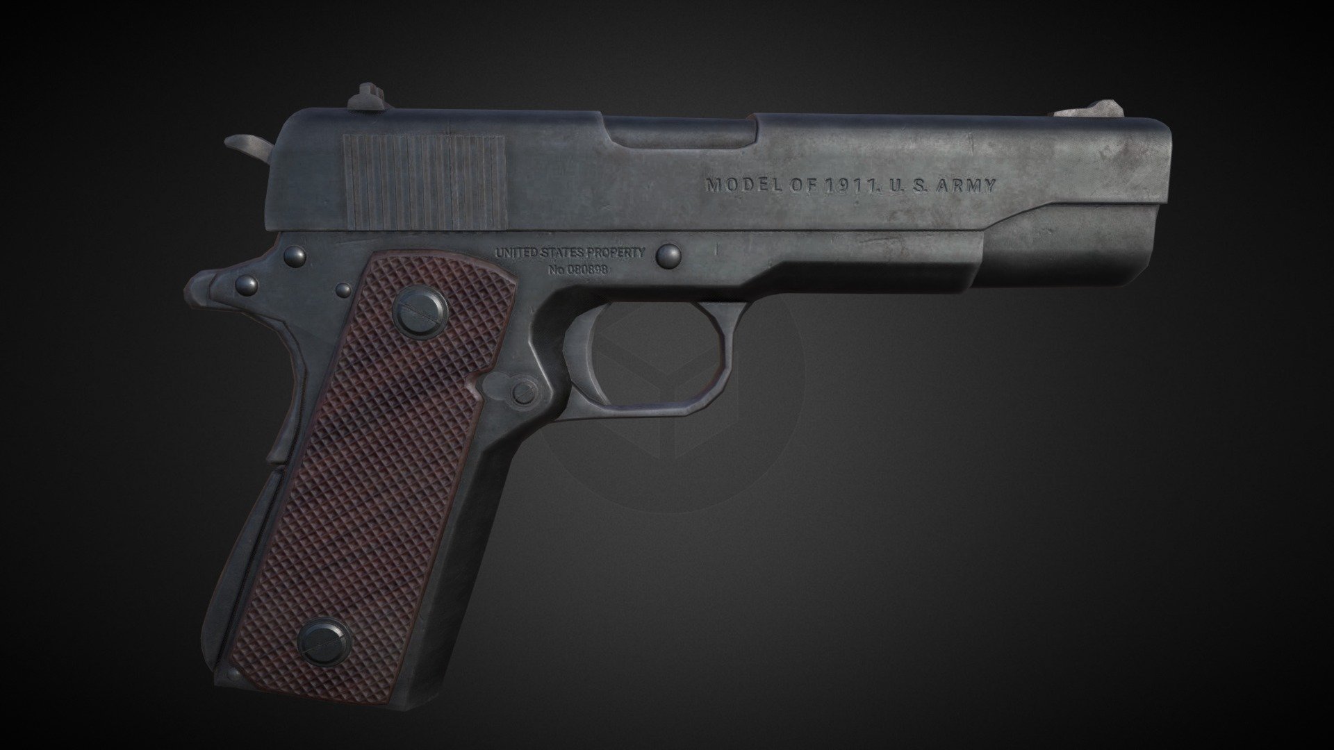 Pistol M1911 - 3D model by Ivan Bosque (@IvanBosque) [7d9de20] - Sketchfab