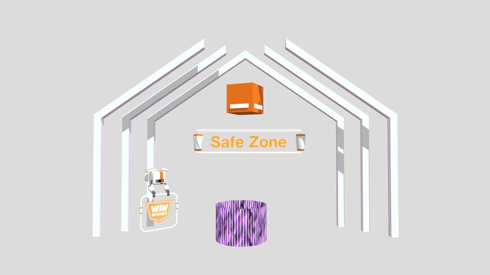 Orange Safe Zone - Portal Entrance/Exit - Download Free 3D model by ...