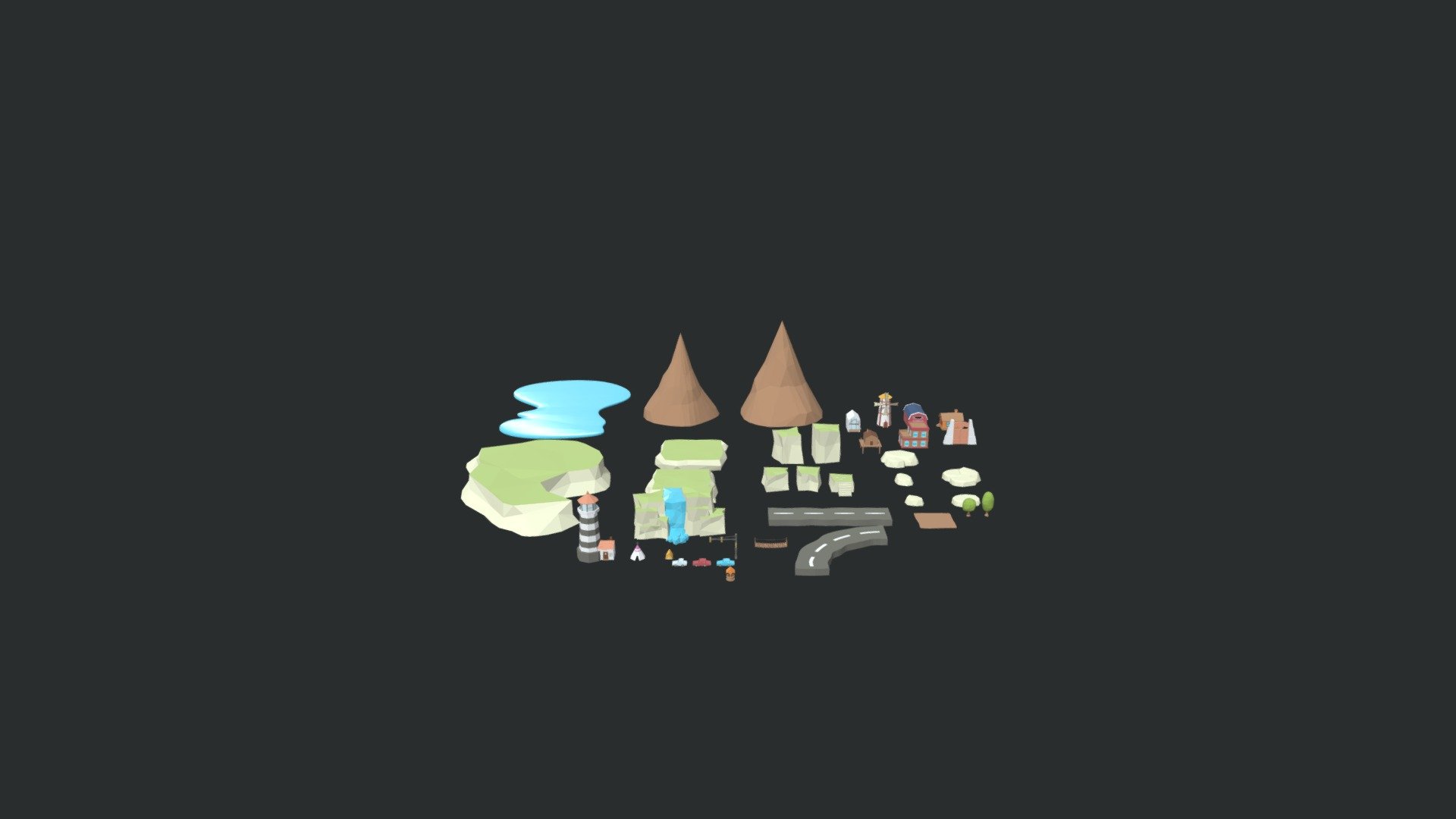 Low Poly Mini Game Environment Pack - 3D model by Sky Den Games ...