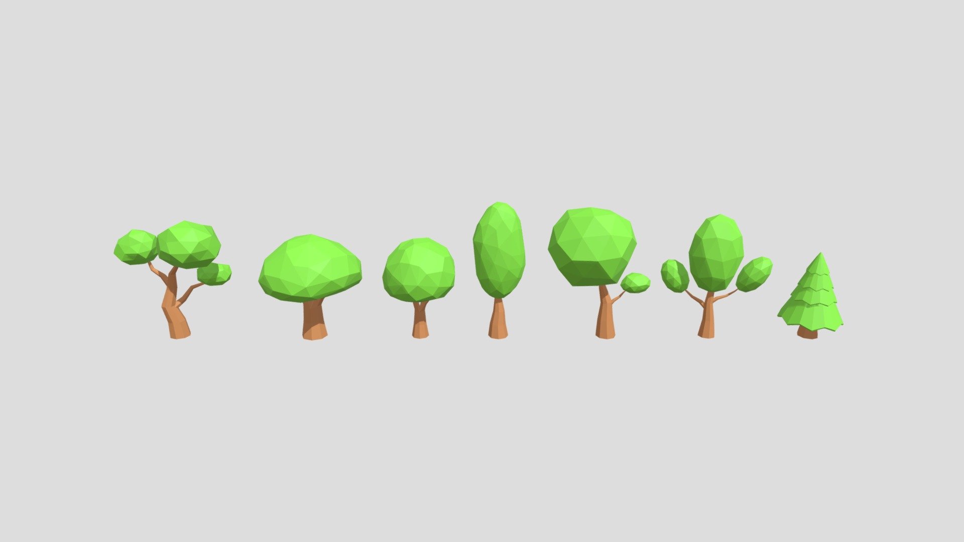 Low Poly Cartoon Trees - Buy Royalty Free 3D model by Ed+ (@EDplus ...