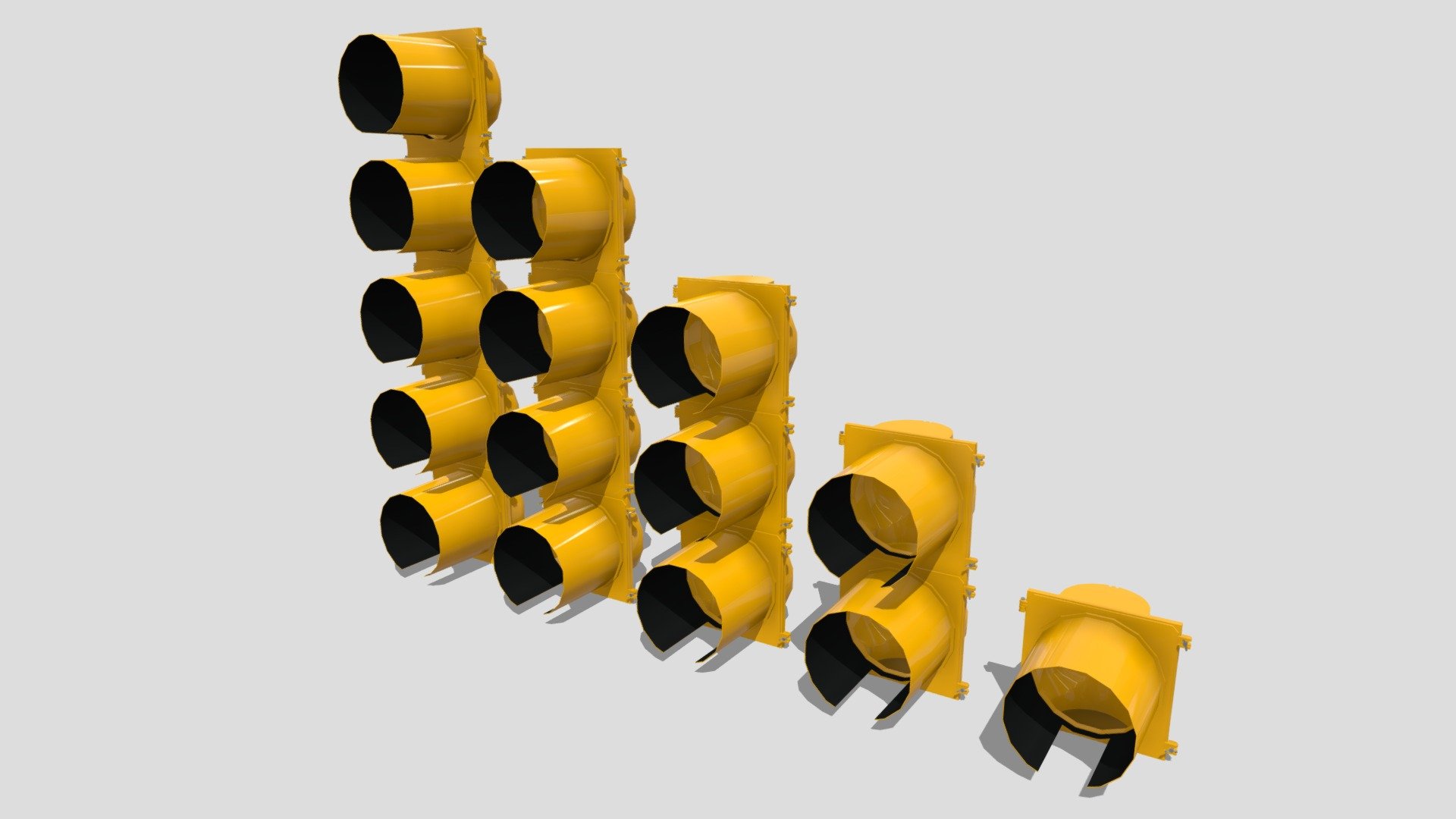 12-inch LFE Poly Traffic Signal set - Download Free 3D model by ...