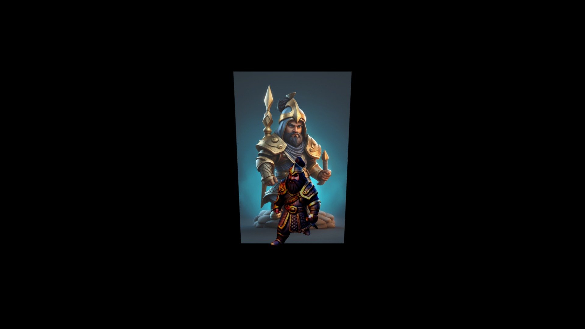 The image is a statue of a person wearing armor - Download Free 3D ...