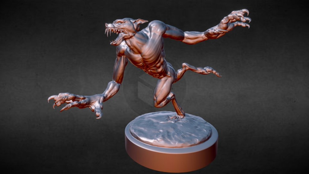 Wolf Man - 3D model by BenjiToddArtist [7db29cd] - Sketchfab