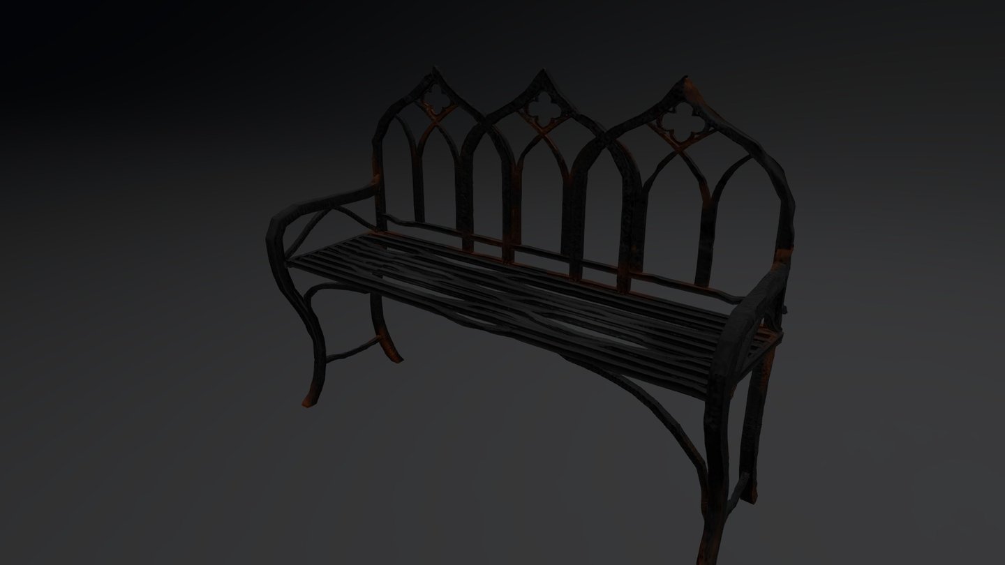 Gothic Bench - 3D model by michaelaquigs [7db4229] - Sketchfab