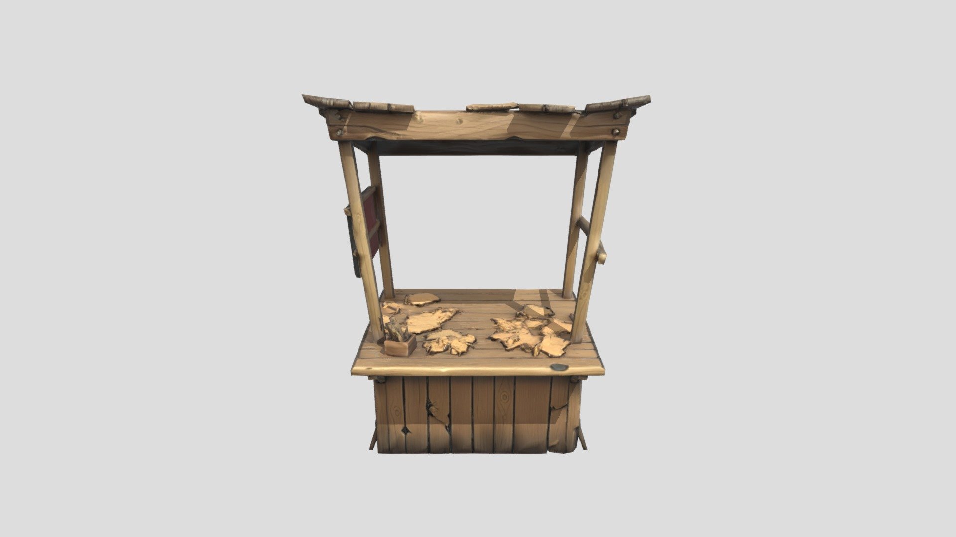 Wooden Market Stall of Goddamn Circus - Download Free 3D model by ...