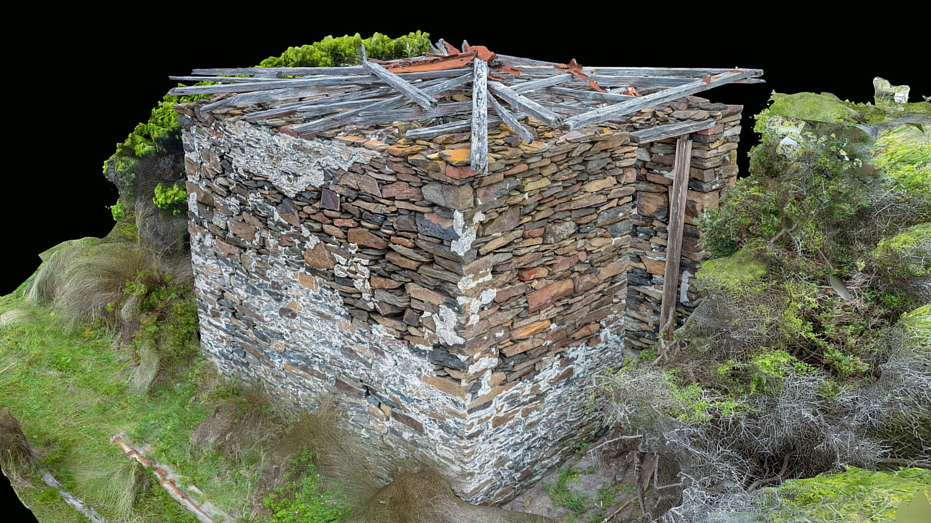 Stone privy ruin. - 3D model by PeterPWS [7dc4866] - Sketchfab