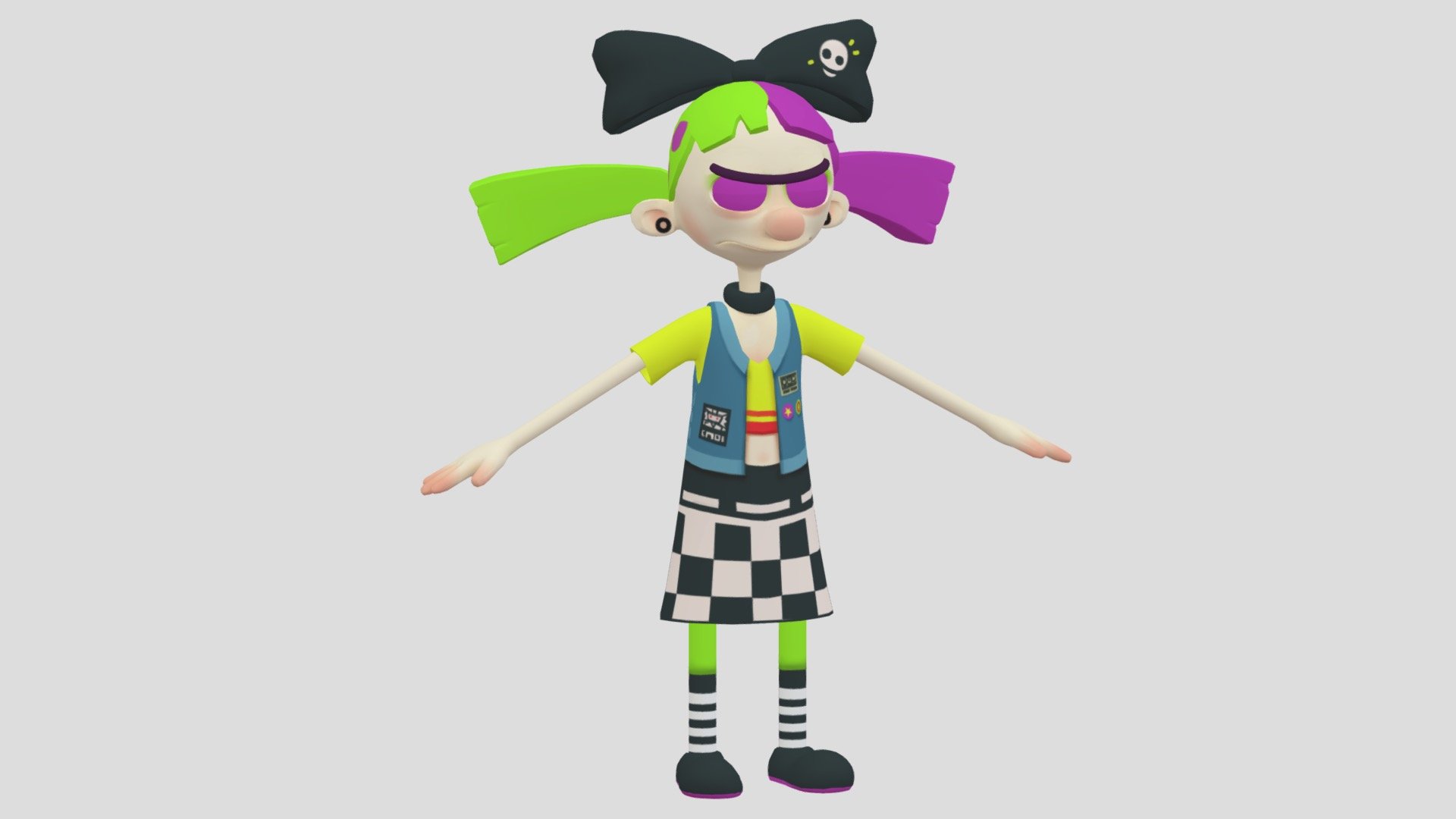 Nickelodeon All-Star Brawl Mod Helga Punker - Download Free 3D model by ...