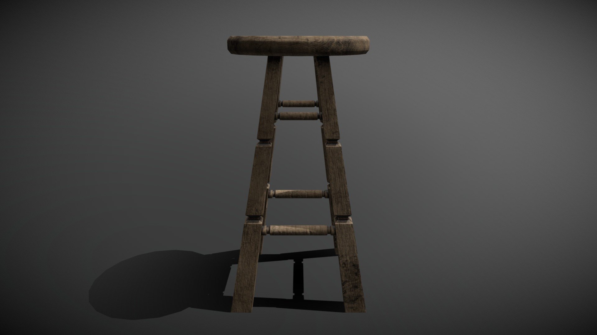 Stool Low Poly - 3D model by natew [7dcd447] - Sketchfab