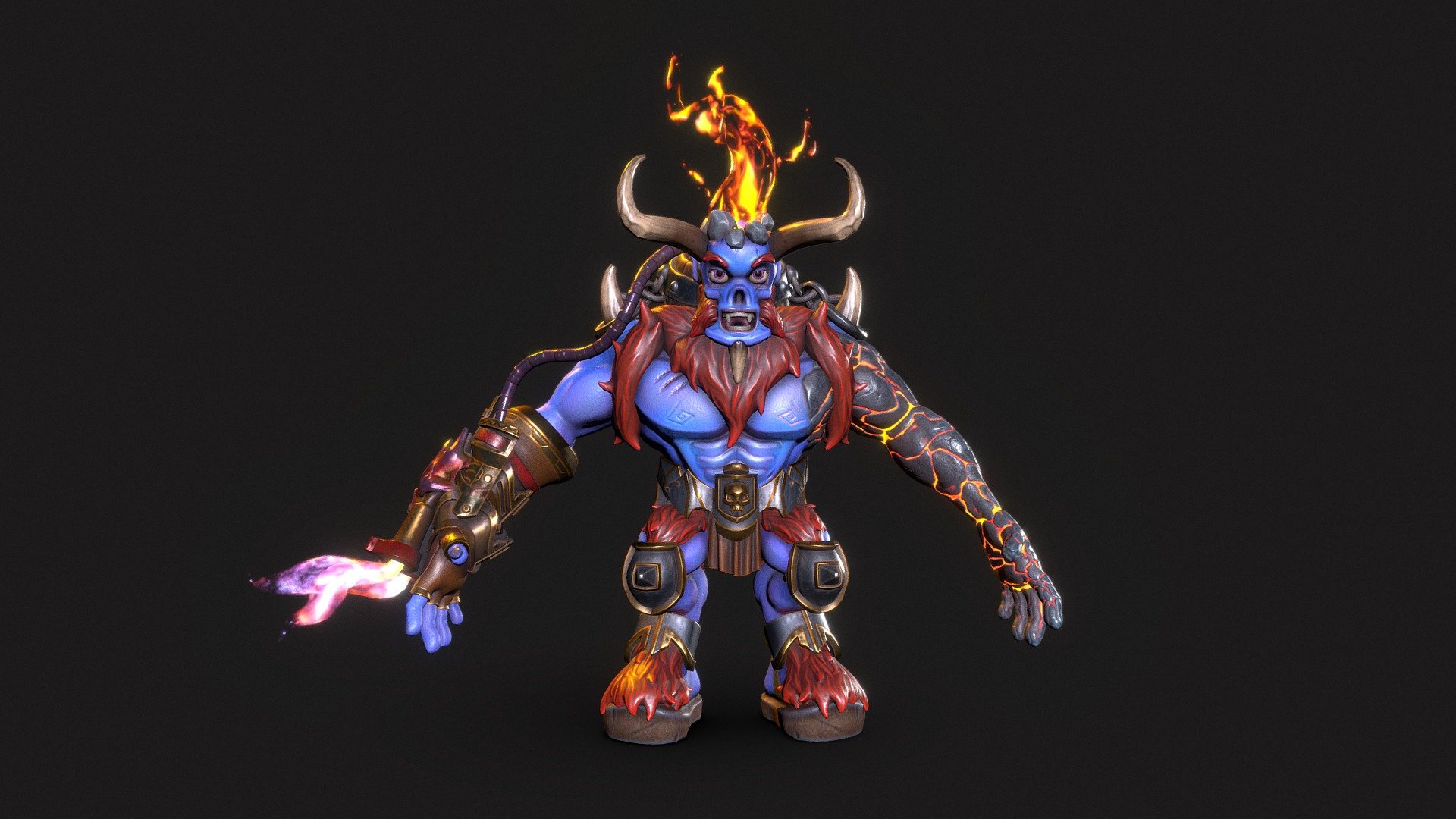 Fire Demon - 3D model by luisrigueira [7dd1270] - Sketchfab