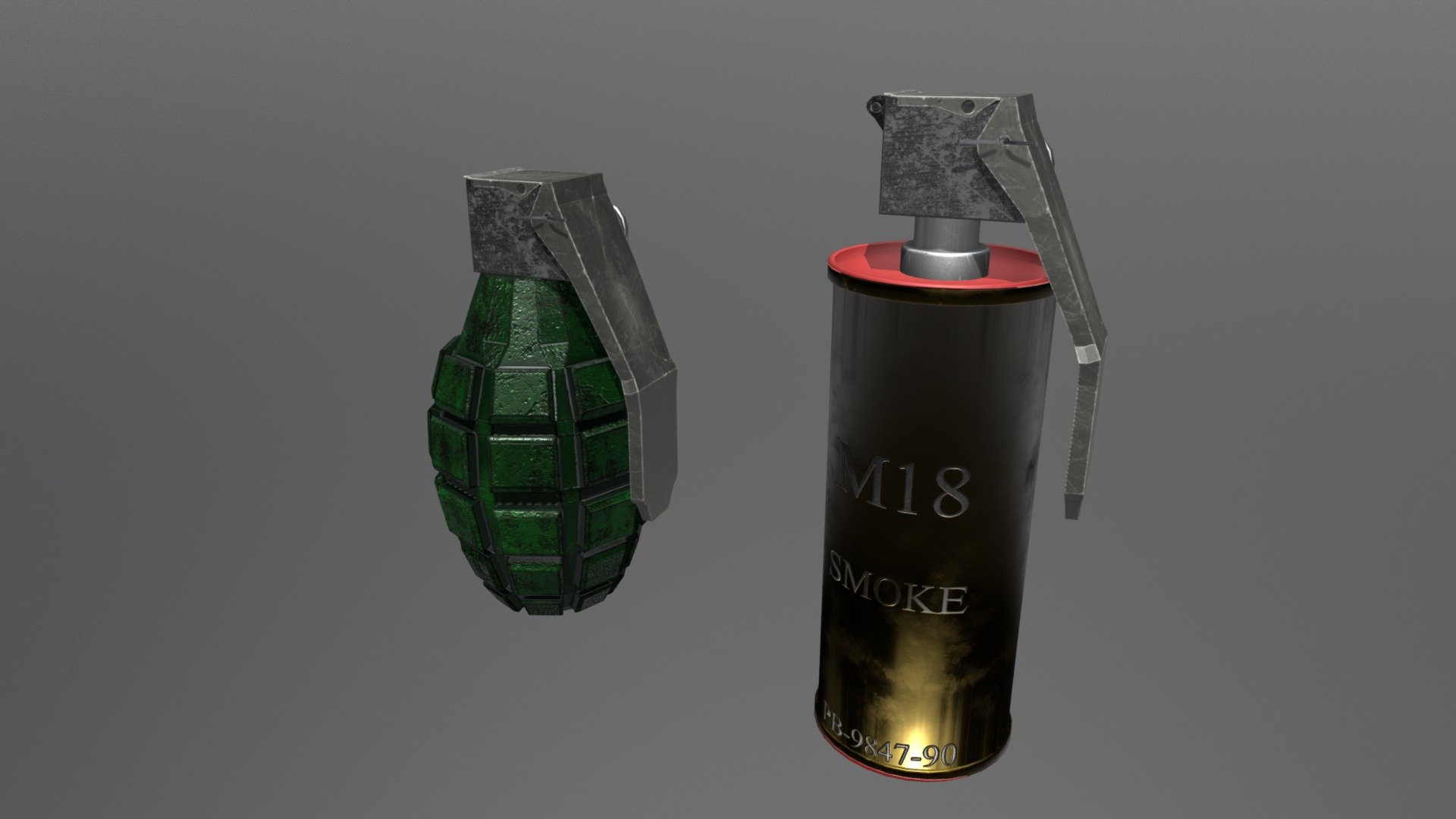 Granade & Smoke - Download Free 3D model by social_candy (@bonflre ...