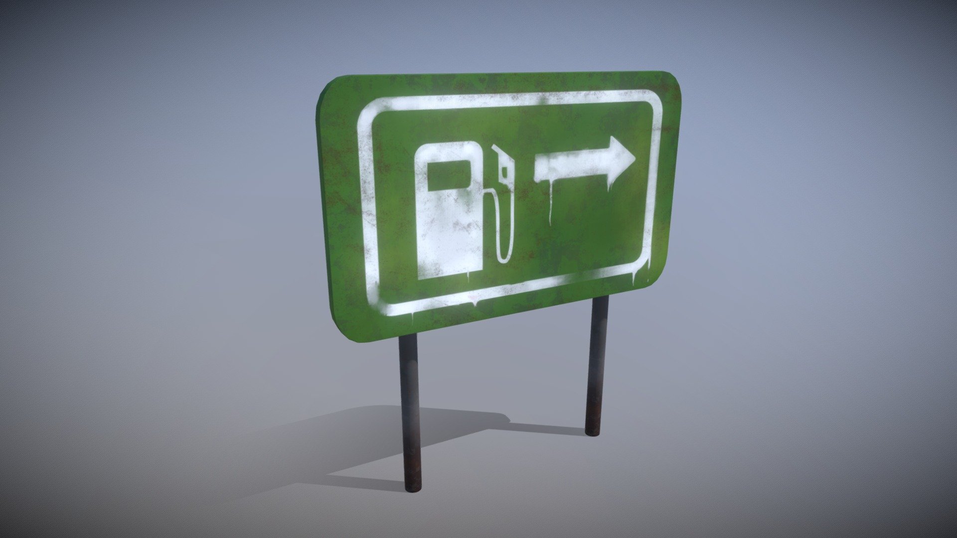 Stylized Gas station signboard - 3D model by mr_fayazoff [7dd575f ...