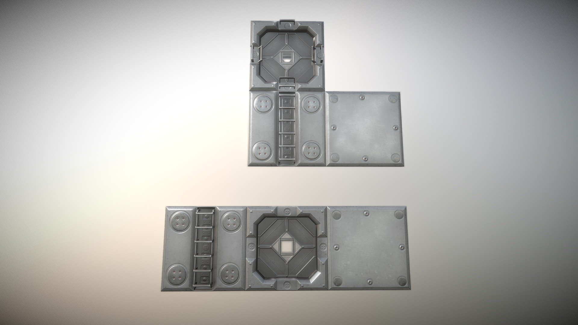 Modular Cube Room Parts (2018) - 3D model by 3DHaupt (@dennish2010 ...