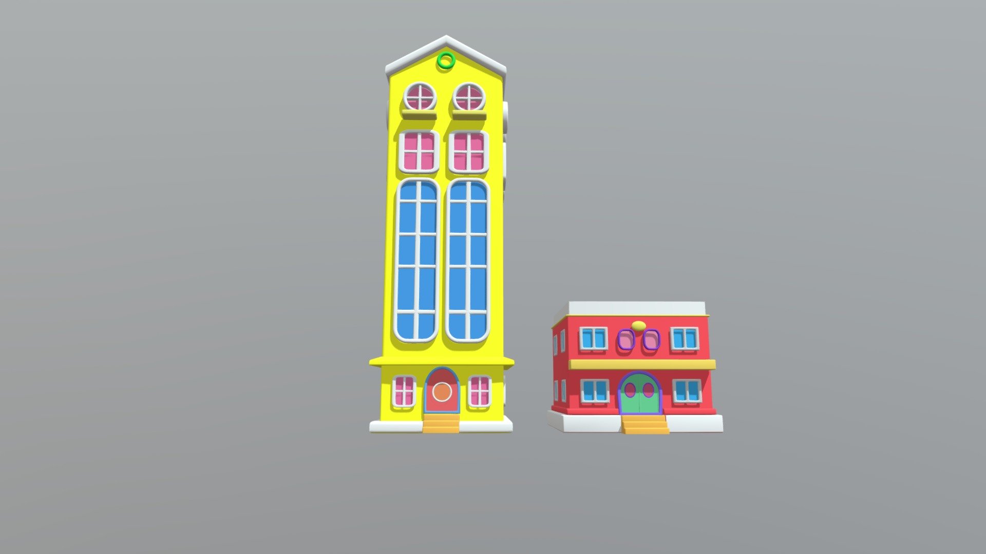 Cartoon-Style Low Poly Building - Download Free 3D model by ergshankarg ...