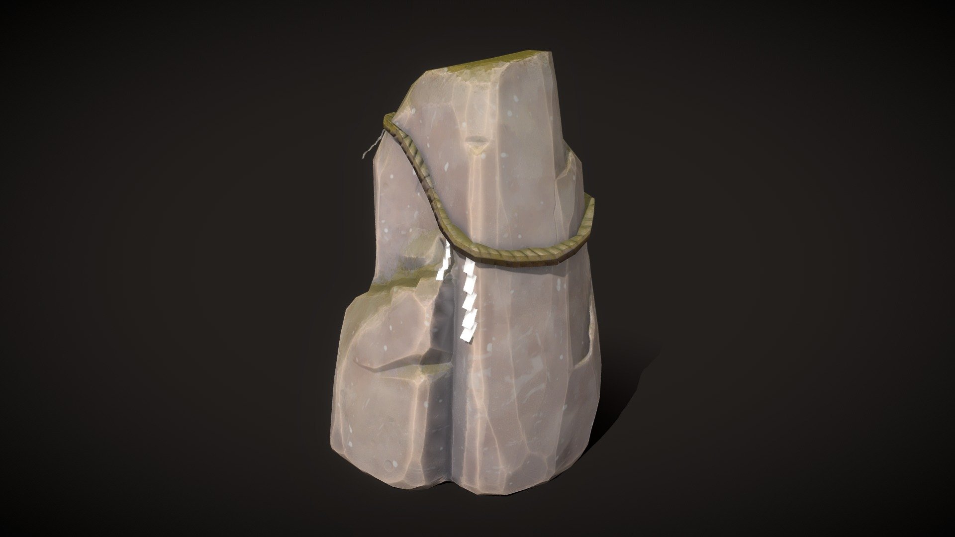 Hand Painted Rock - 3D model by EllaSkii [7ddb1d9] - Sketchfab