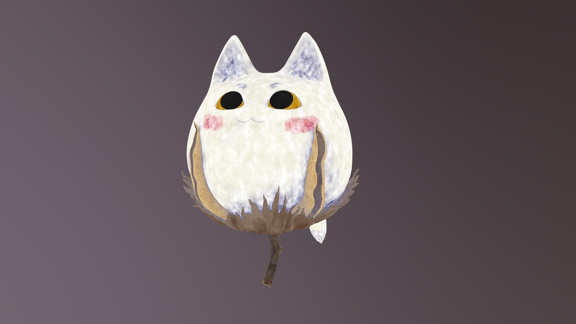 Cotton cat texturing experiment - 3D model by Loki Bear (@Loki_the_cute ...