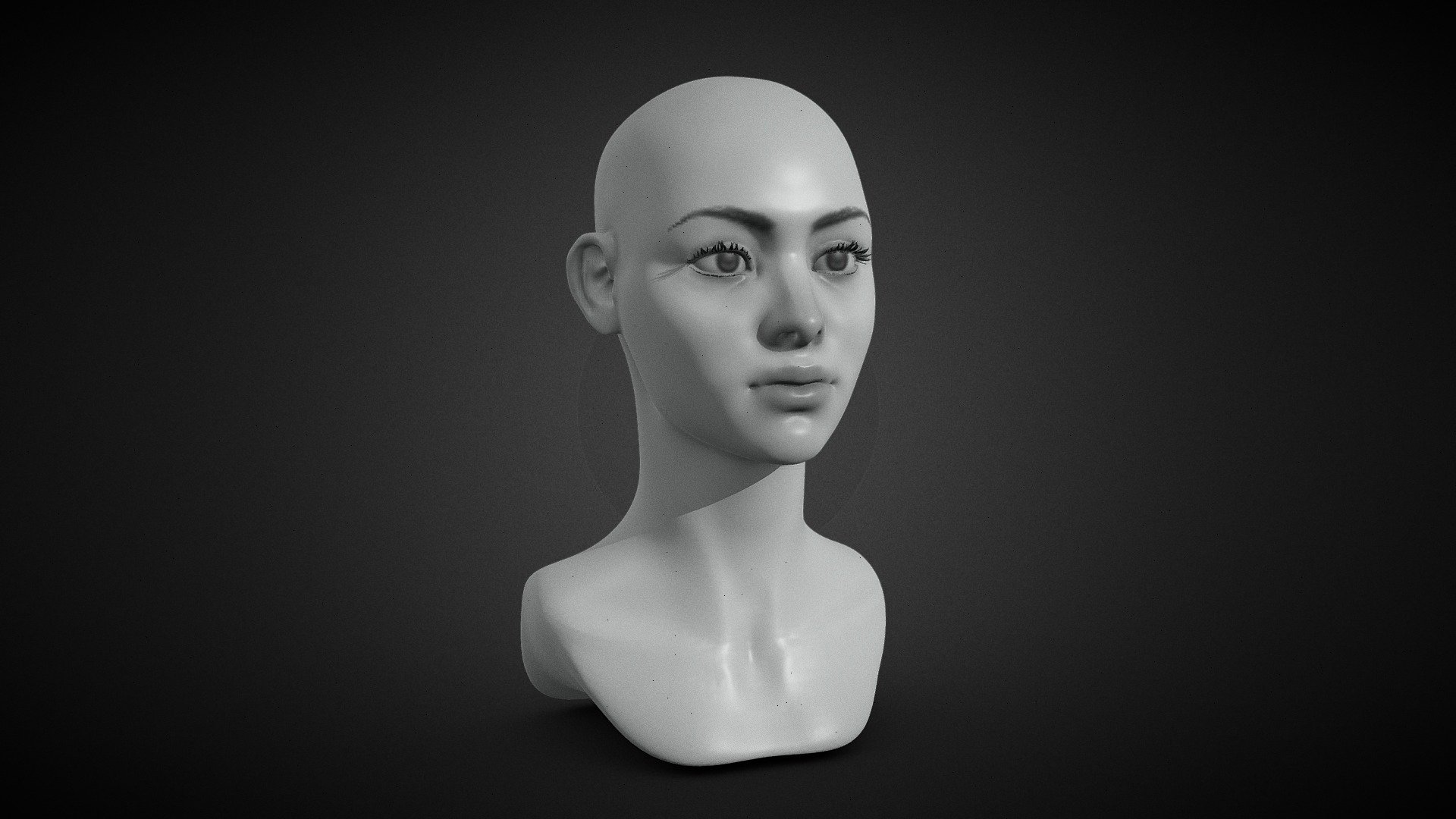 Head Female Sketch - 3D model by Heraldo Caido (@HeraldoCaido) [7ddeaf8 ...