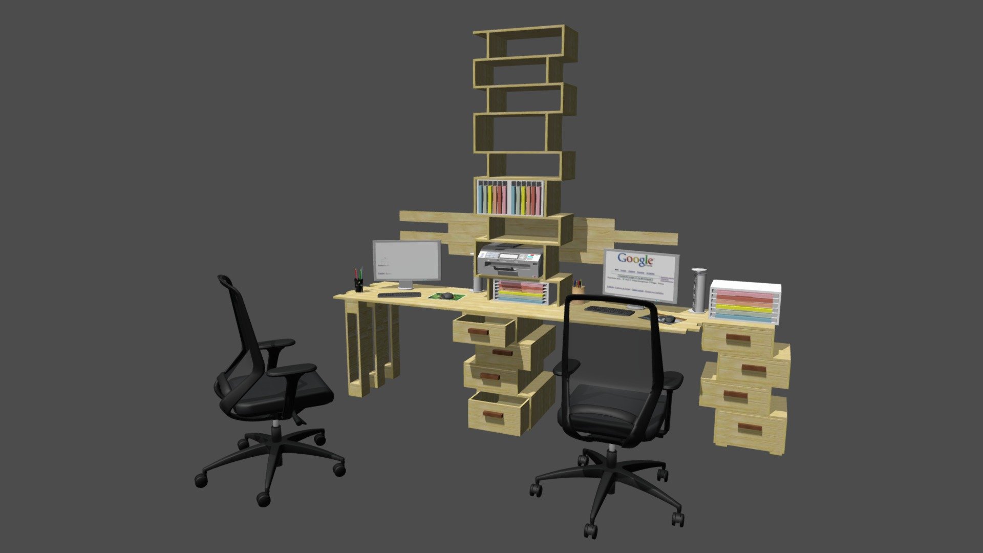 Bureaux SDD2 - 3D model by Palettes-addict (@tito95) [7ddf5f0] - Sketchfab