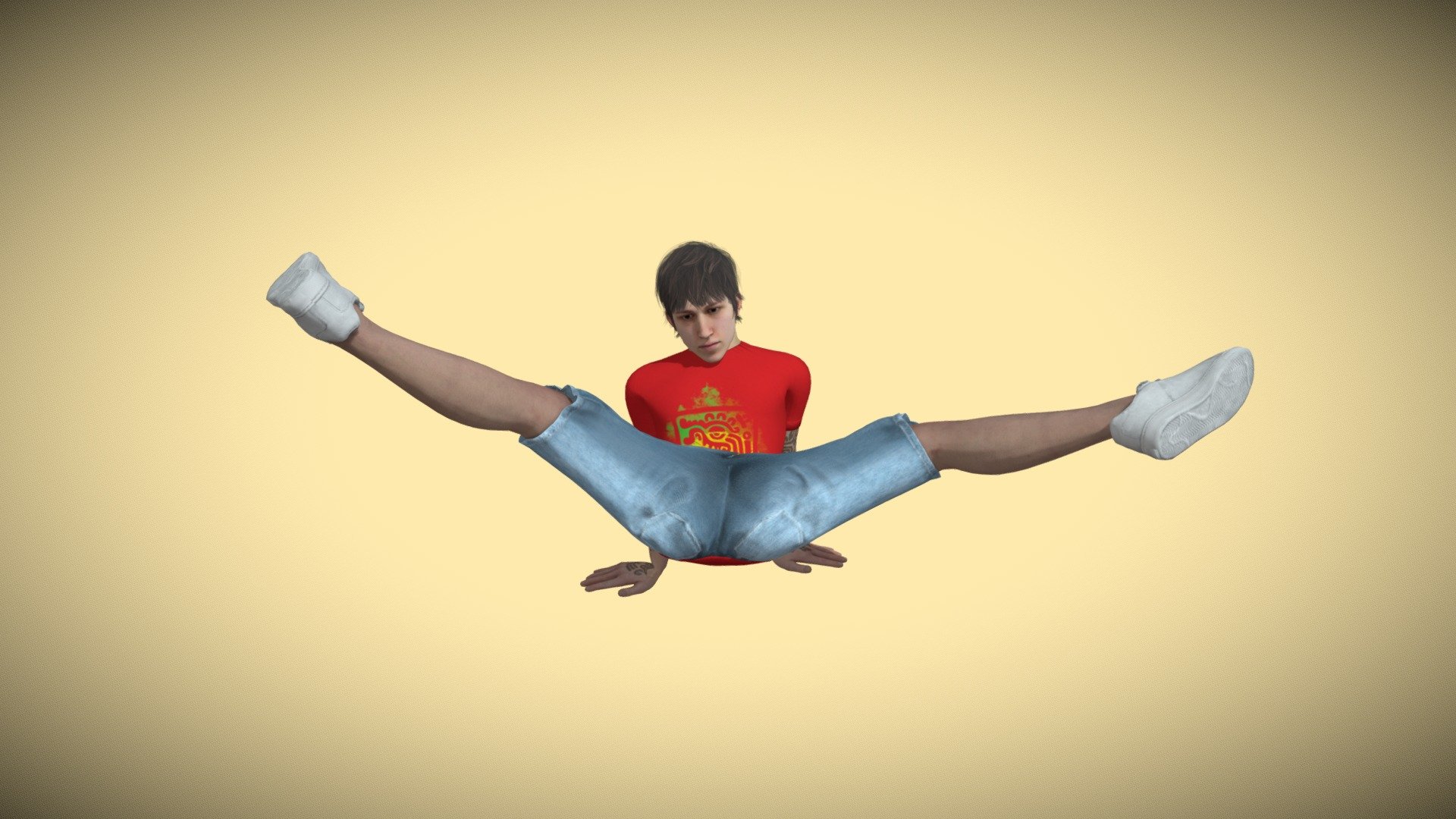 Animated Male Breakdancer does the Flair - 3D model by LasquetiSpice ...