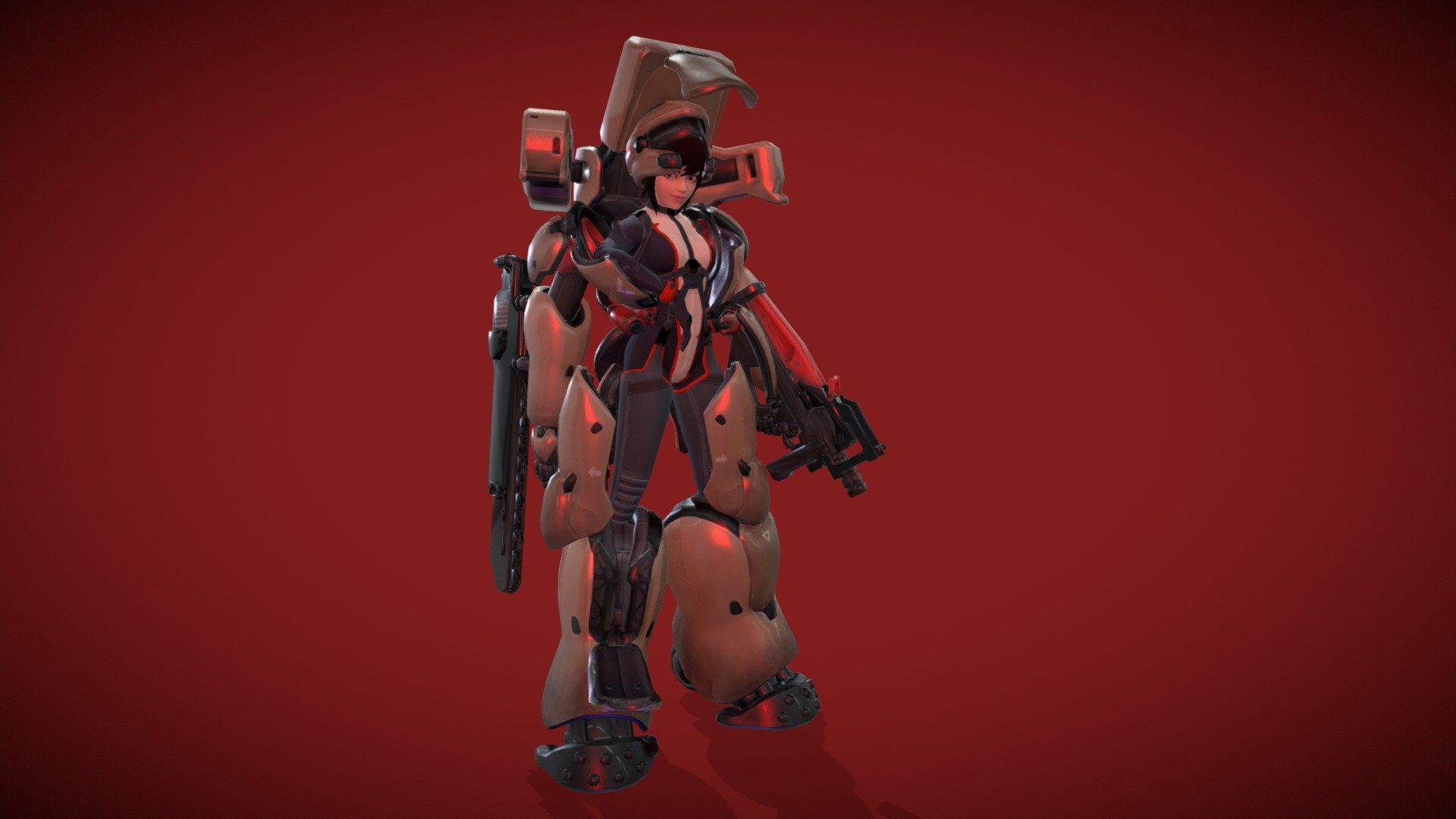 Power armor girl - 3D model by Casttelan2 [7de687d] - Sketchfab