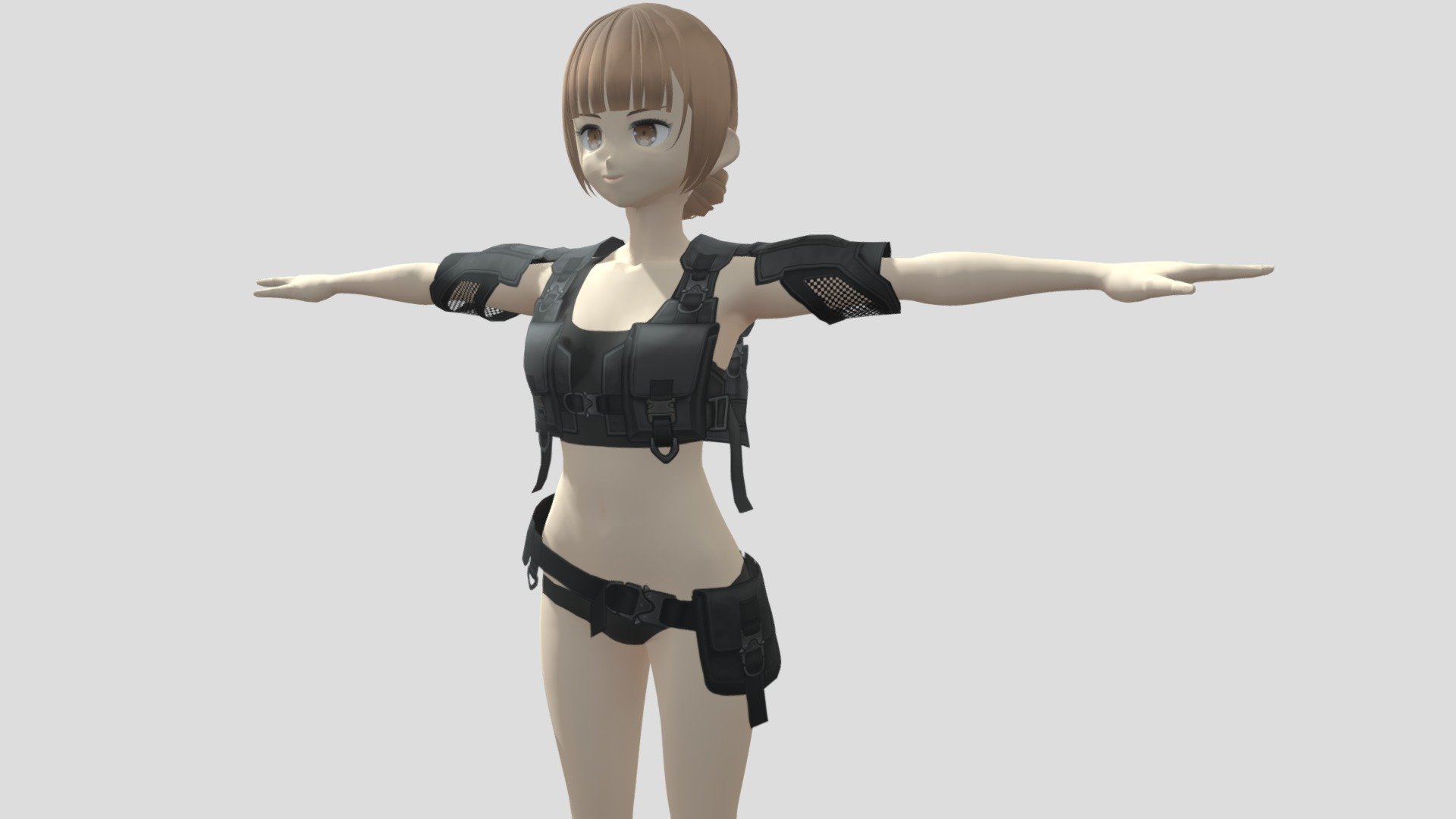 【anime Character】armor Female V2 Unity 3d Buy Royalty Free 3d Model