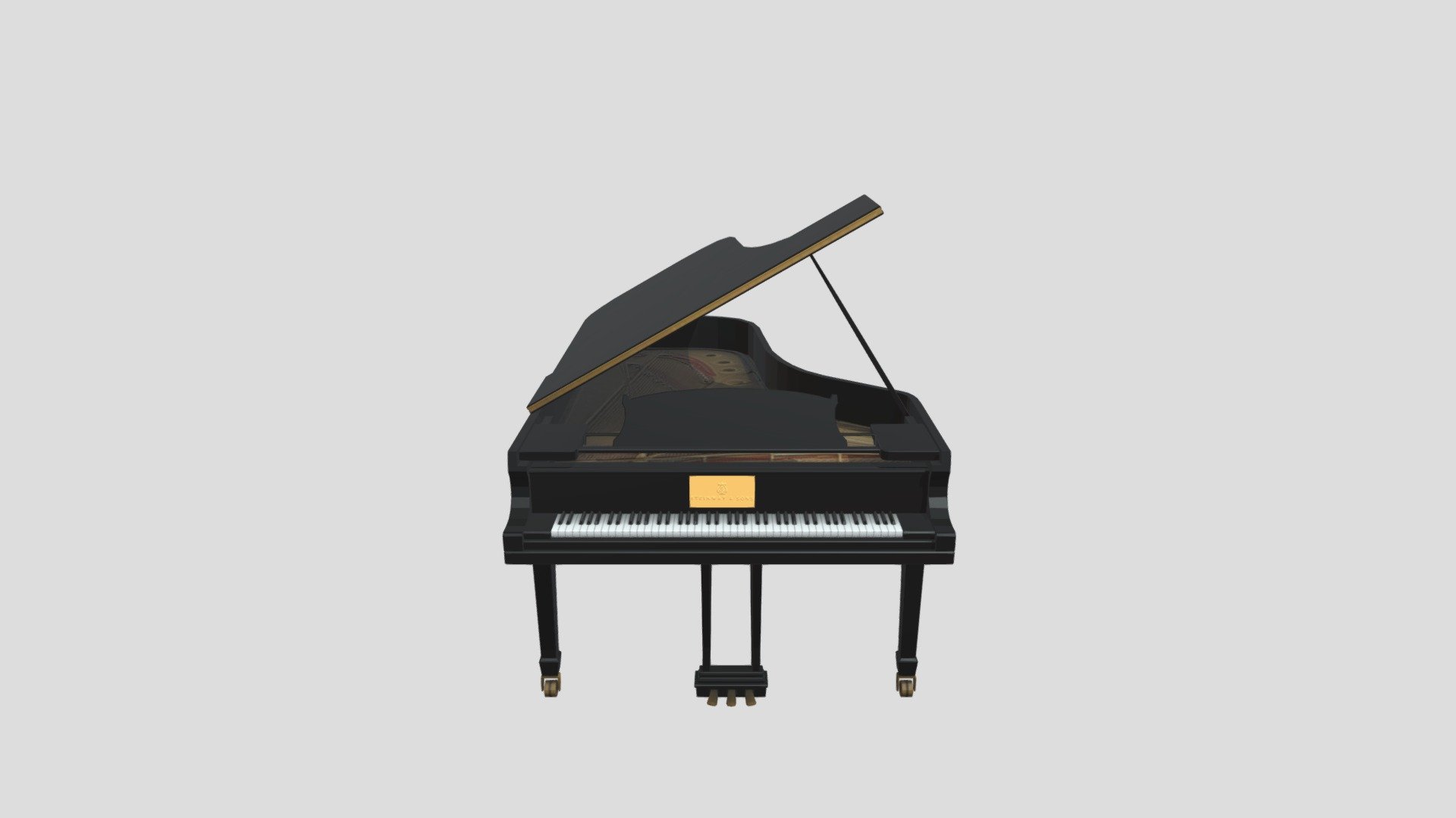 Black Steinway Grand Piano - Download Free 3D model by boogie4631 ...