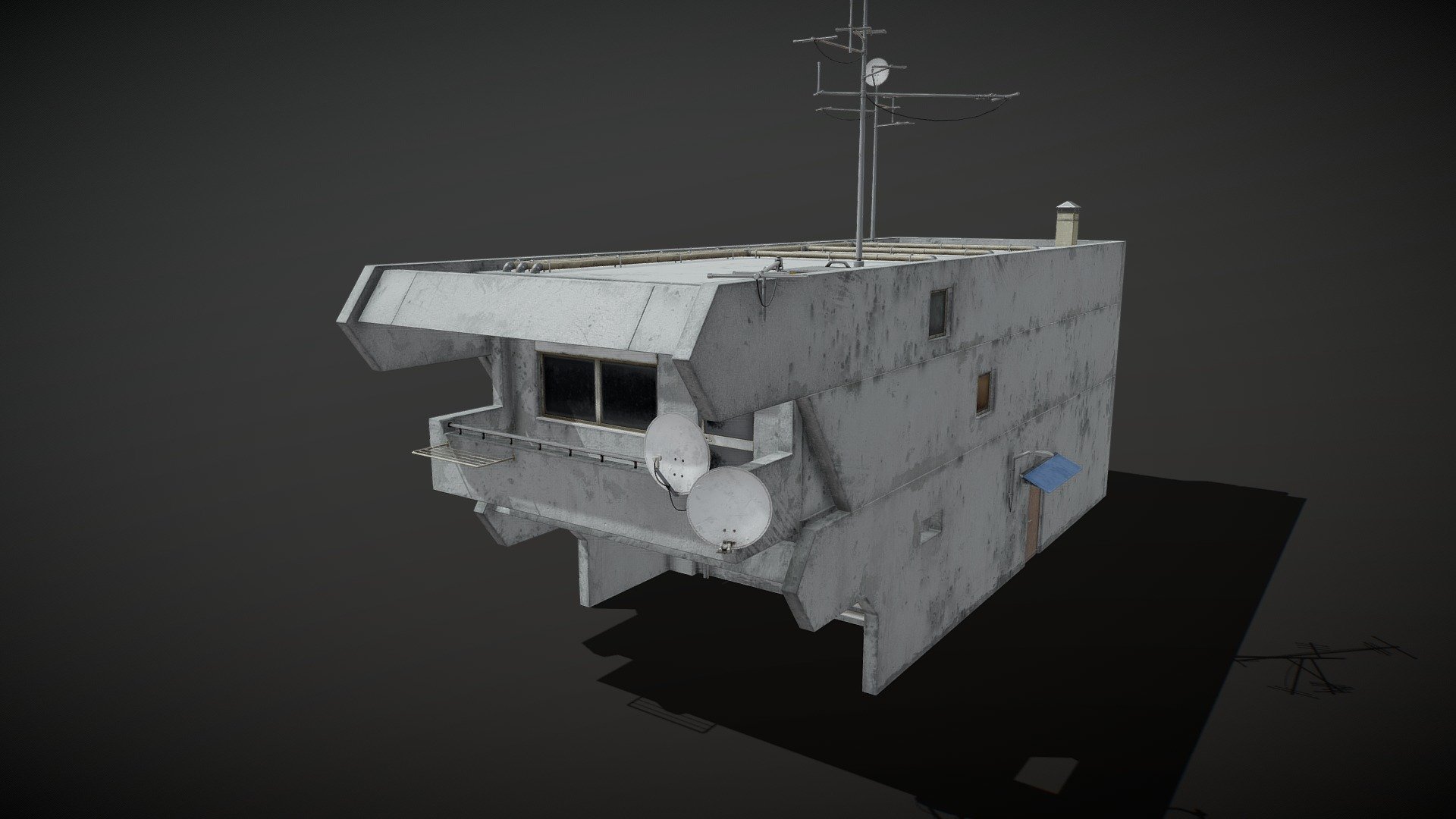 Dystopian Cyberpunk Building #5 - Buy Royalty Free 3D model by ...