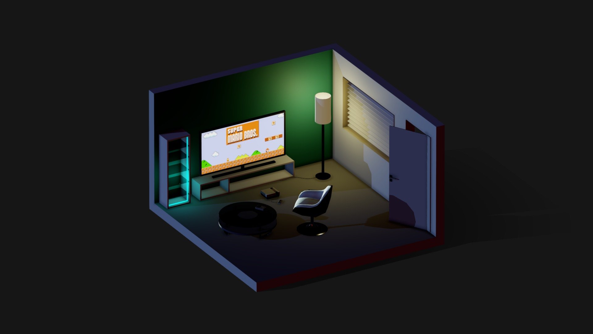 games room - 3D model by poshcreative [7df6b46] - Sketchfab