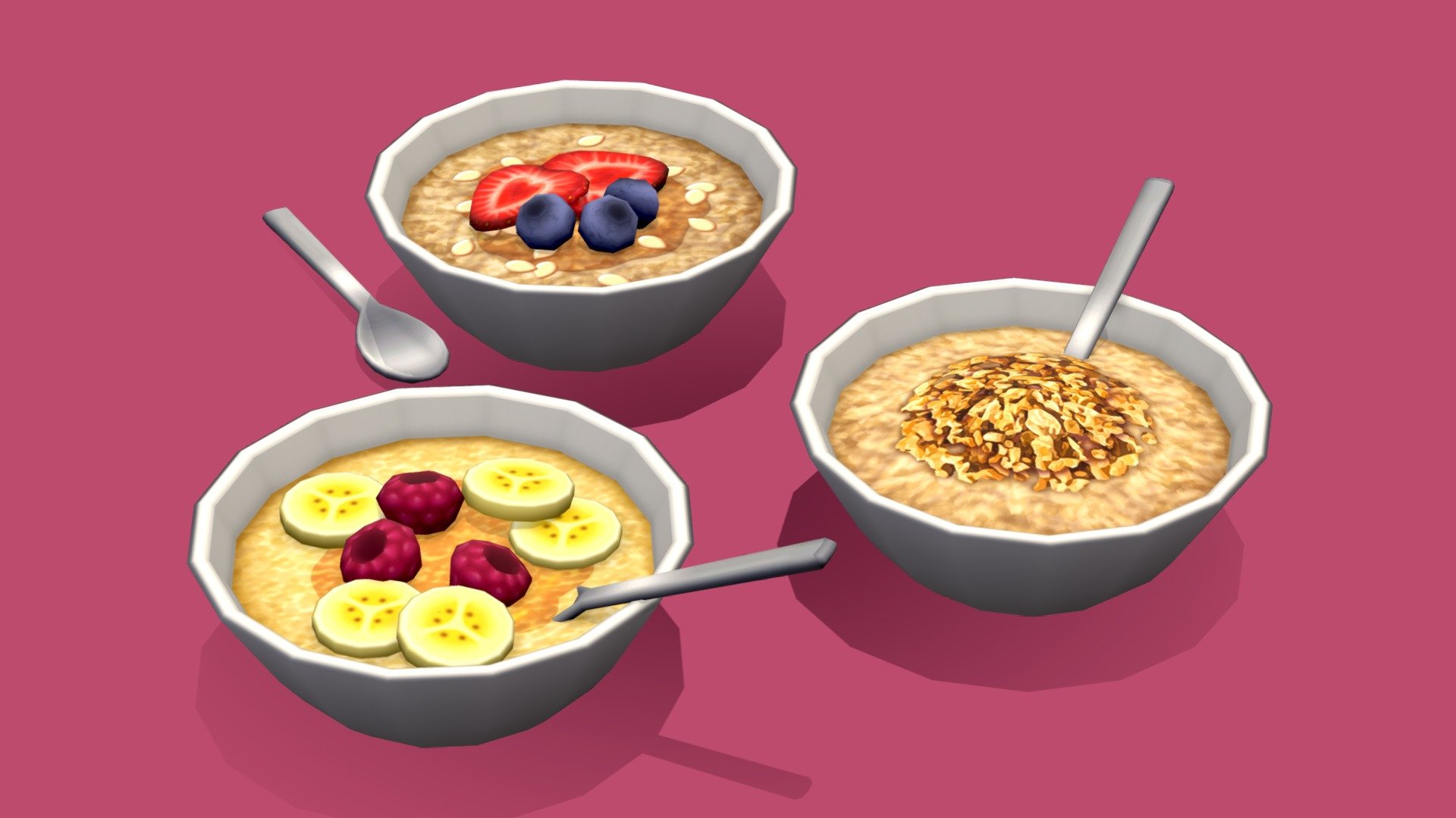 Oatmeal Porridge - Buy Royalty Free 3D model by Megan Alcock ...