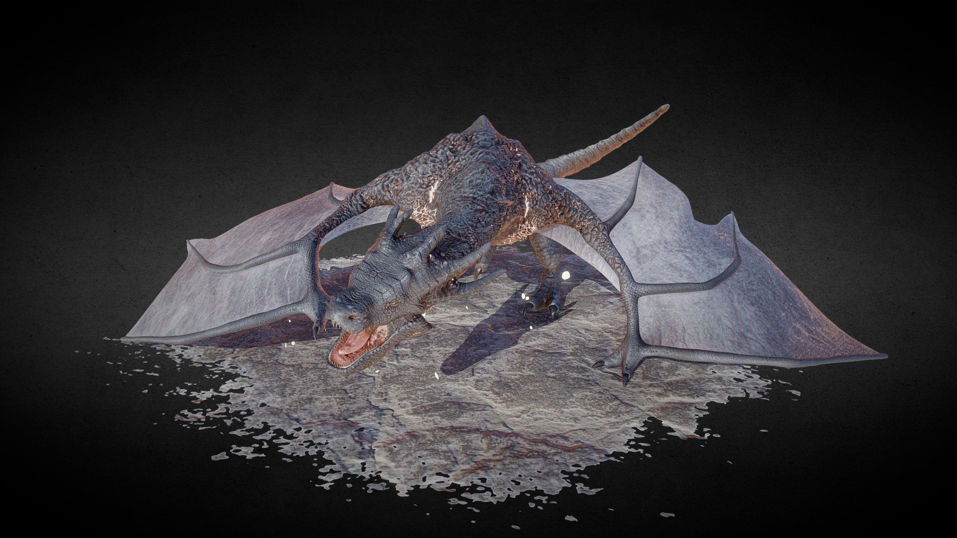 Black Wyvern - 3D model by Gianluigi.Ferrantino [7dfc701] - Sketchfab