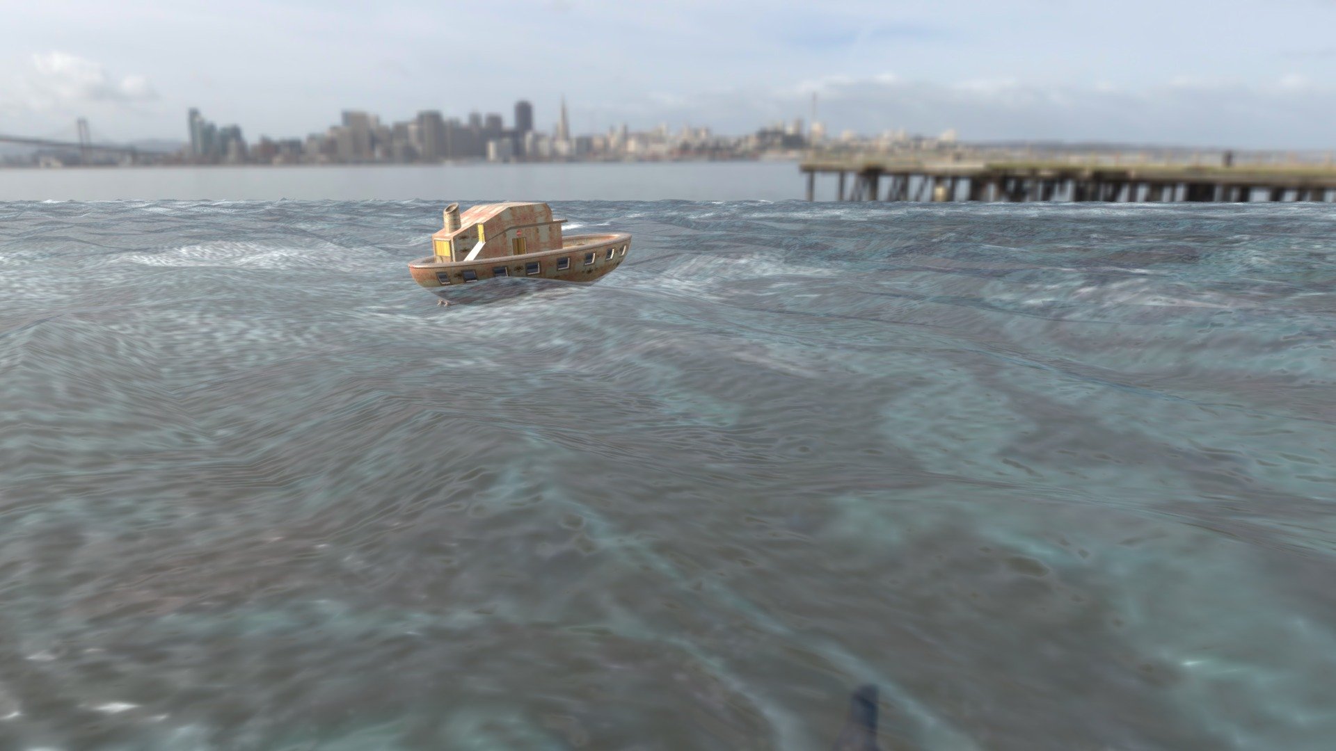 Free Boat on the Ocean Animation - Download Free 3D model by the9thearl ...