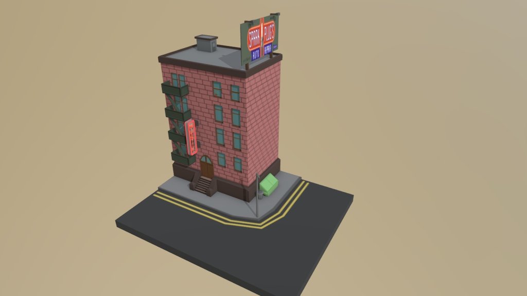 Low Poly City Apartment - 3D model by AdamHead [7dff381] - Sketchfab
