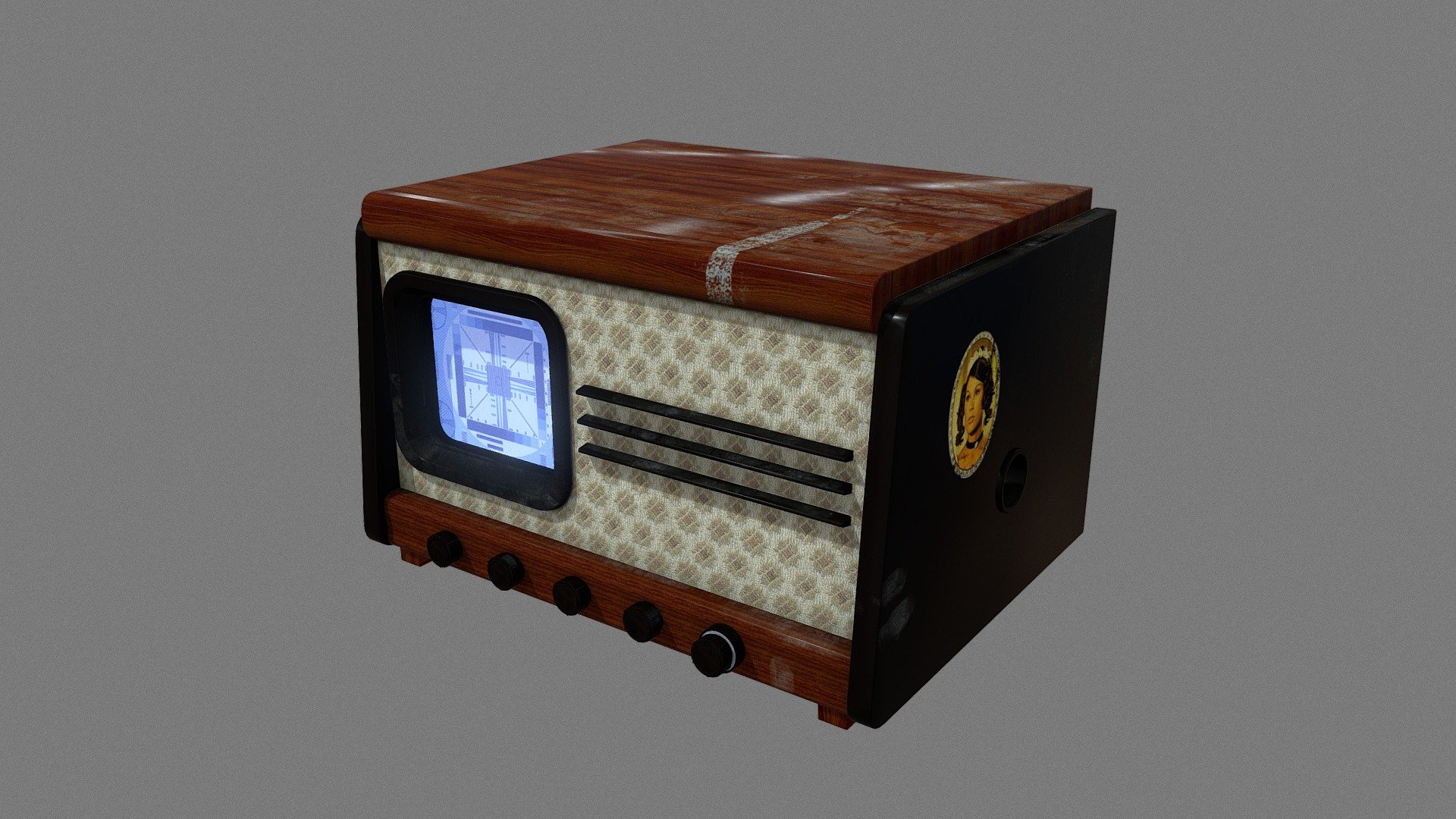Retro Television Recelver (TV) - 3D model by anna tymoshenko ...