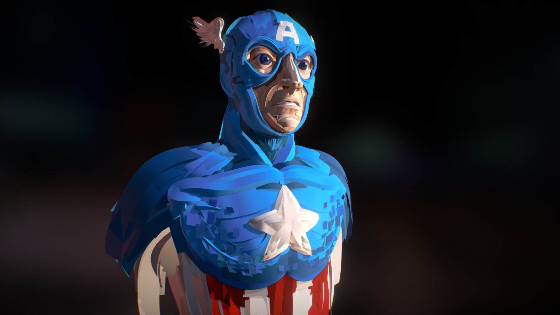 Captain America - 3D model by CoolPaintr VR (@CoolPaintrVR) [7e06aaa ...