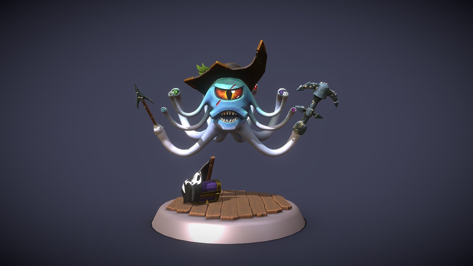 Stylized Pirate Beholdarrr - 3D model by be a fish (@be_a_fish ...