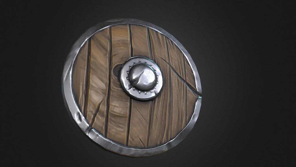 Shield (First stylized texture practice) - 3D model by natalie.spangler ...