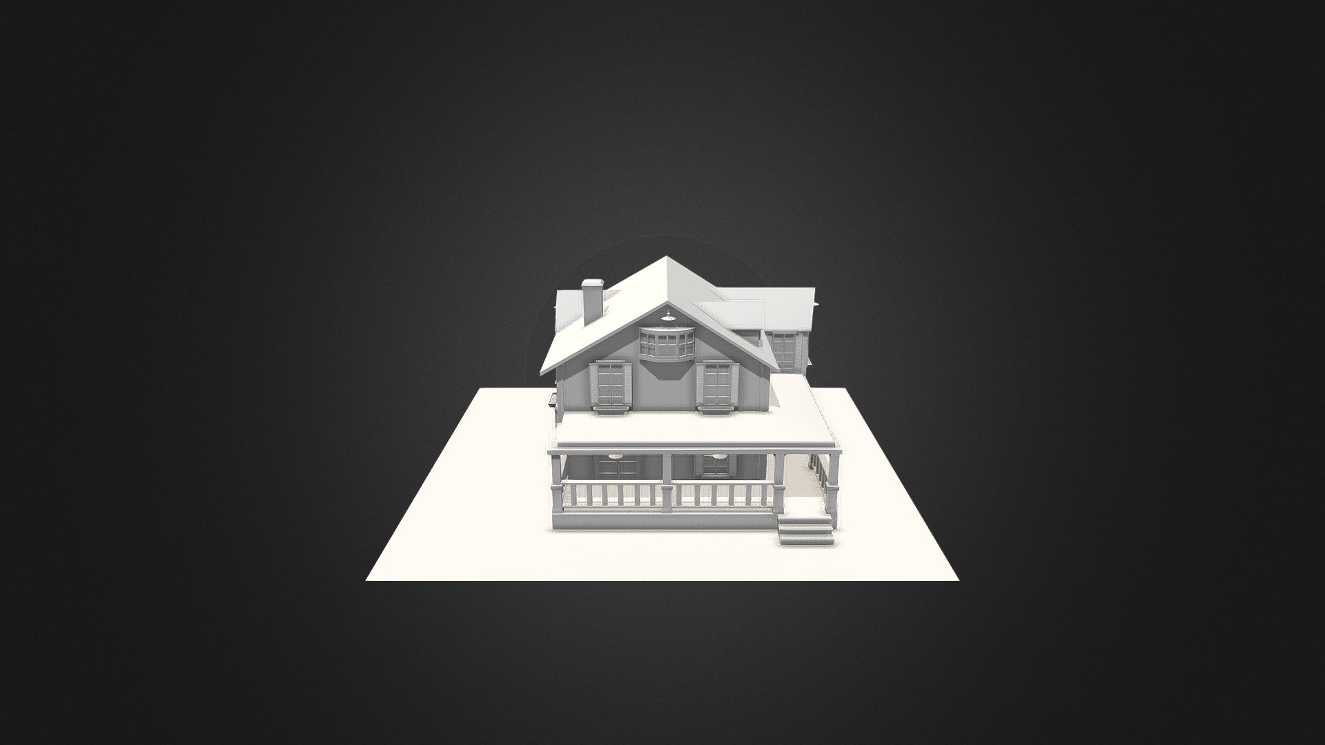 Suburban House - 3D model by AlexBedrossian [7e0caad] - Sketchfab