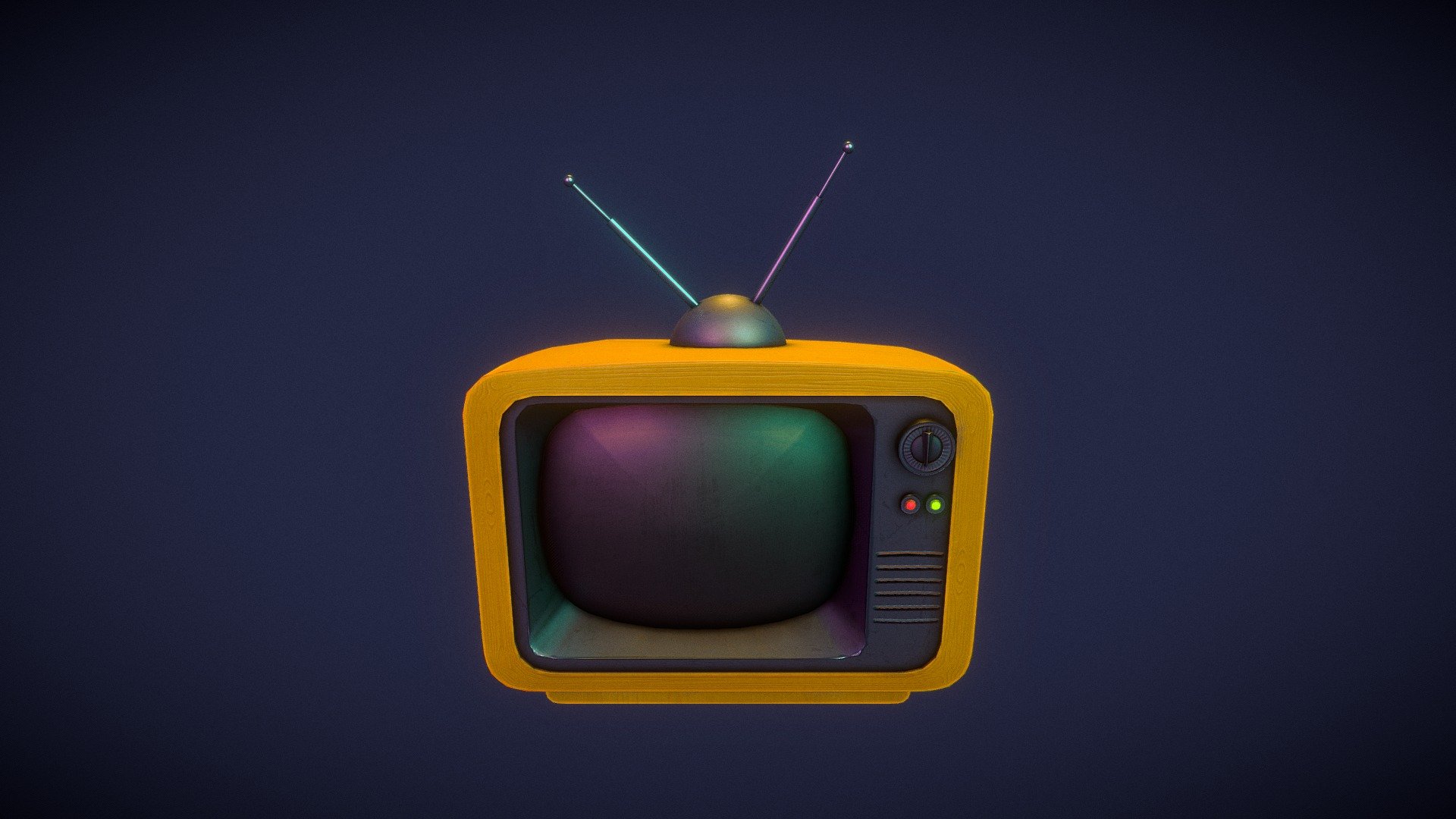 Retro television - Download Free 3D model by m4ty1k4 [7e0e83e] - Sketchfab