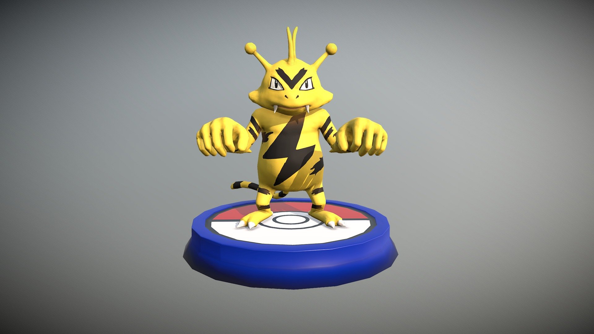 Electabuzz And Stand - 3D model by Jason.Edwards [7e0f4e4] - Sketchfab